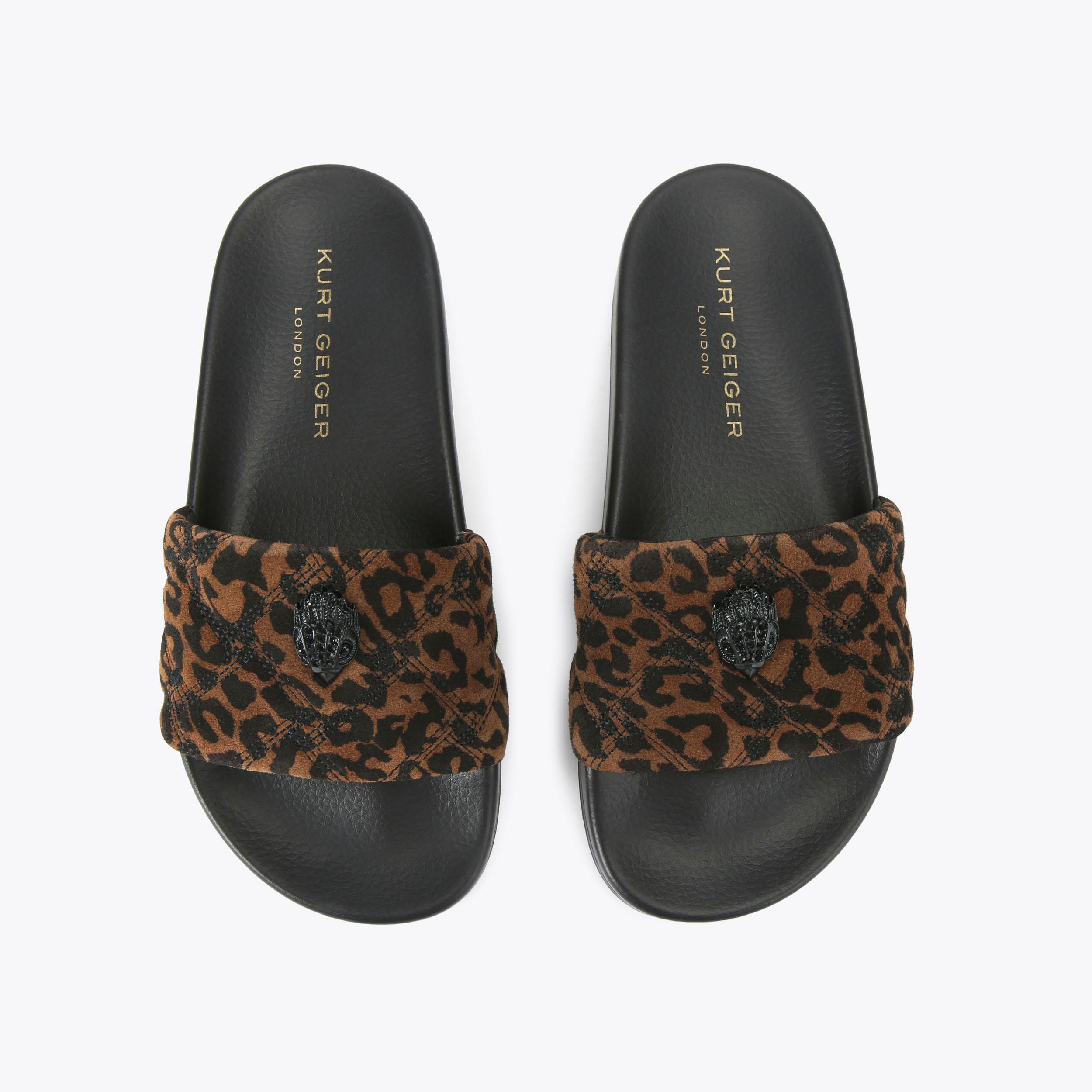 MEENA EAGLE Leopard Print Slide On Sandal by KURT GEIGER LONDON
