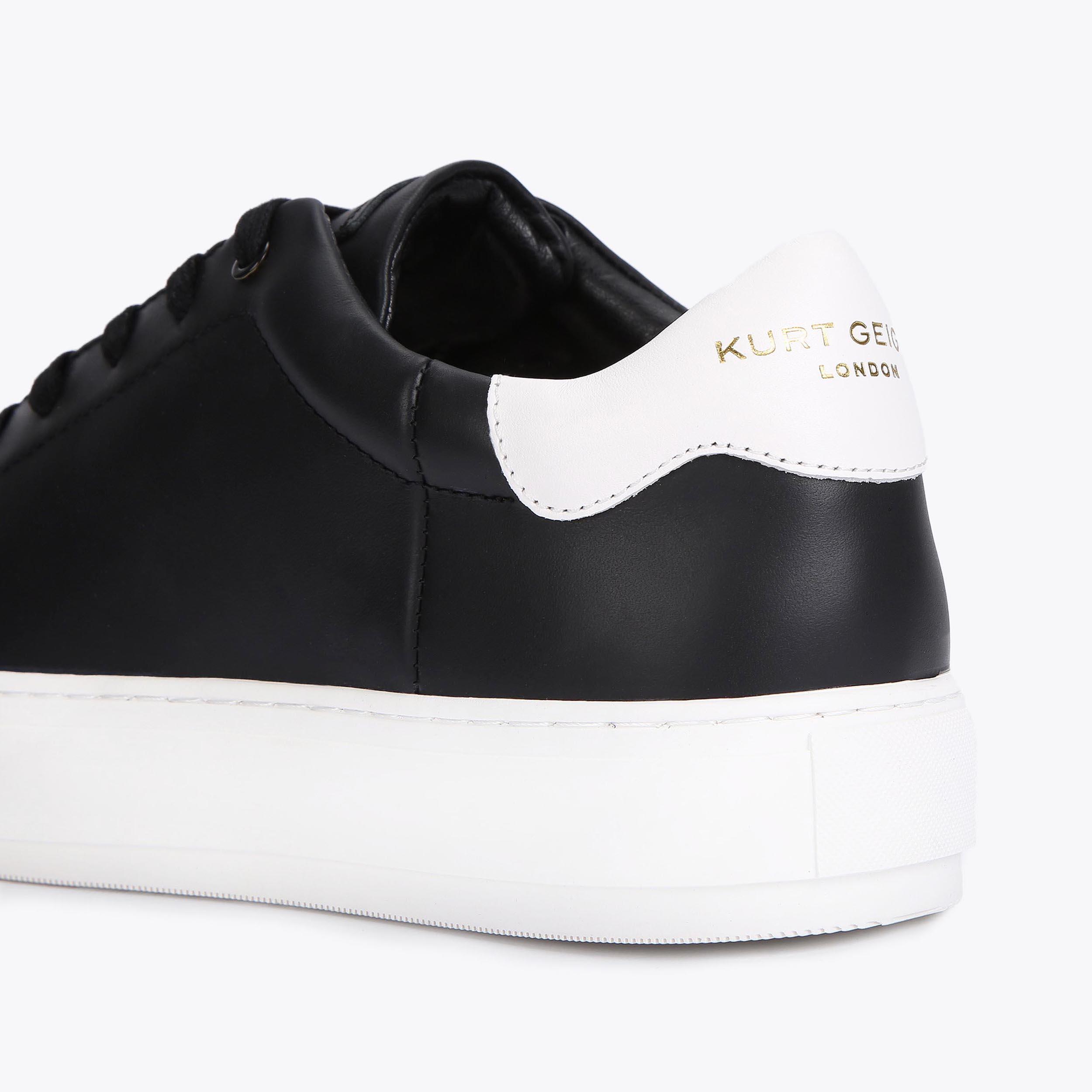 LANEY MENS Black Leather Chunky Sneakers by KURT GEIGER LONDON