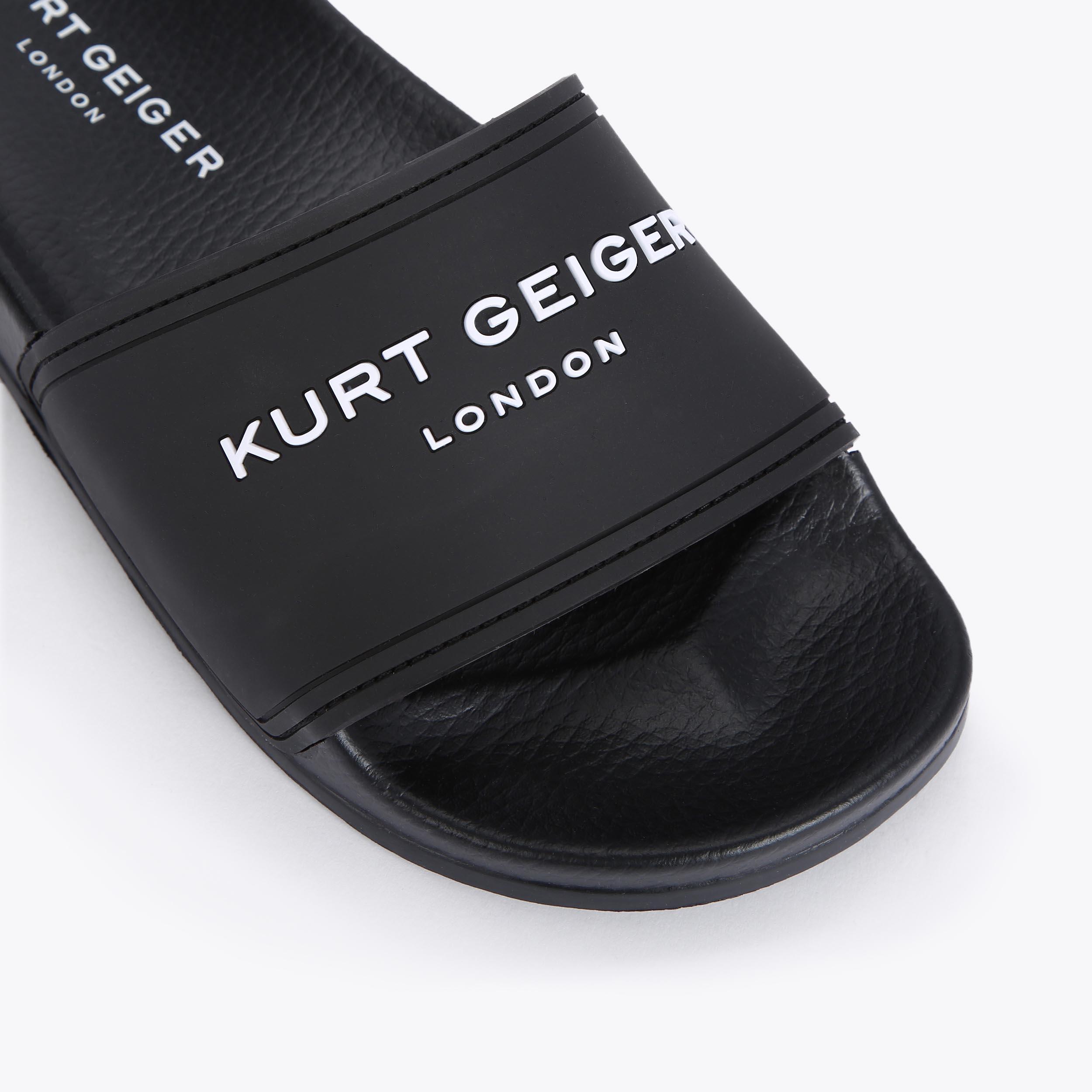 KGL POOL SLIDER Black Pool Sliders by KURT GEIGER LONDON