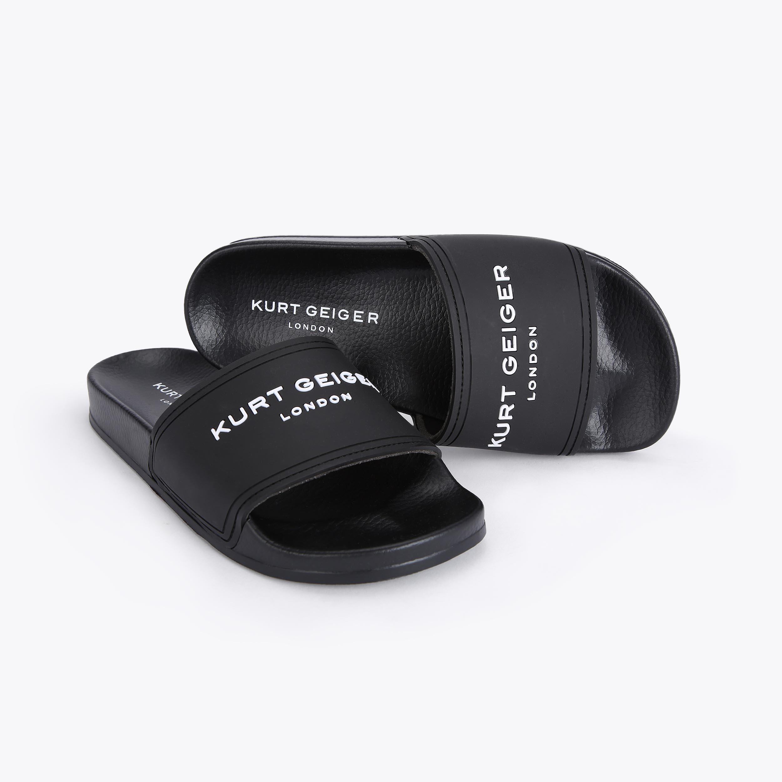 KGL POOL SLIDER Black Pool Sliders by KURT GEIGER LONDON
