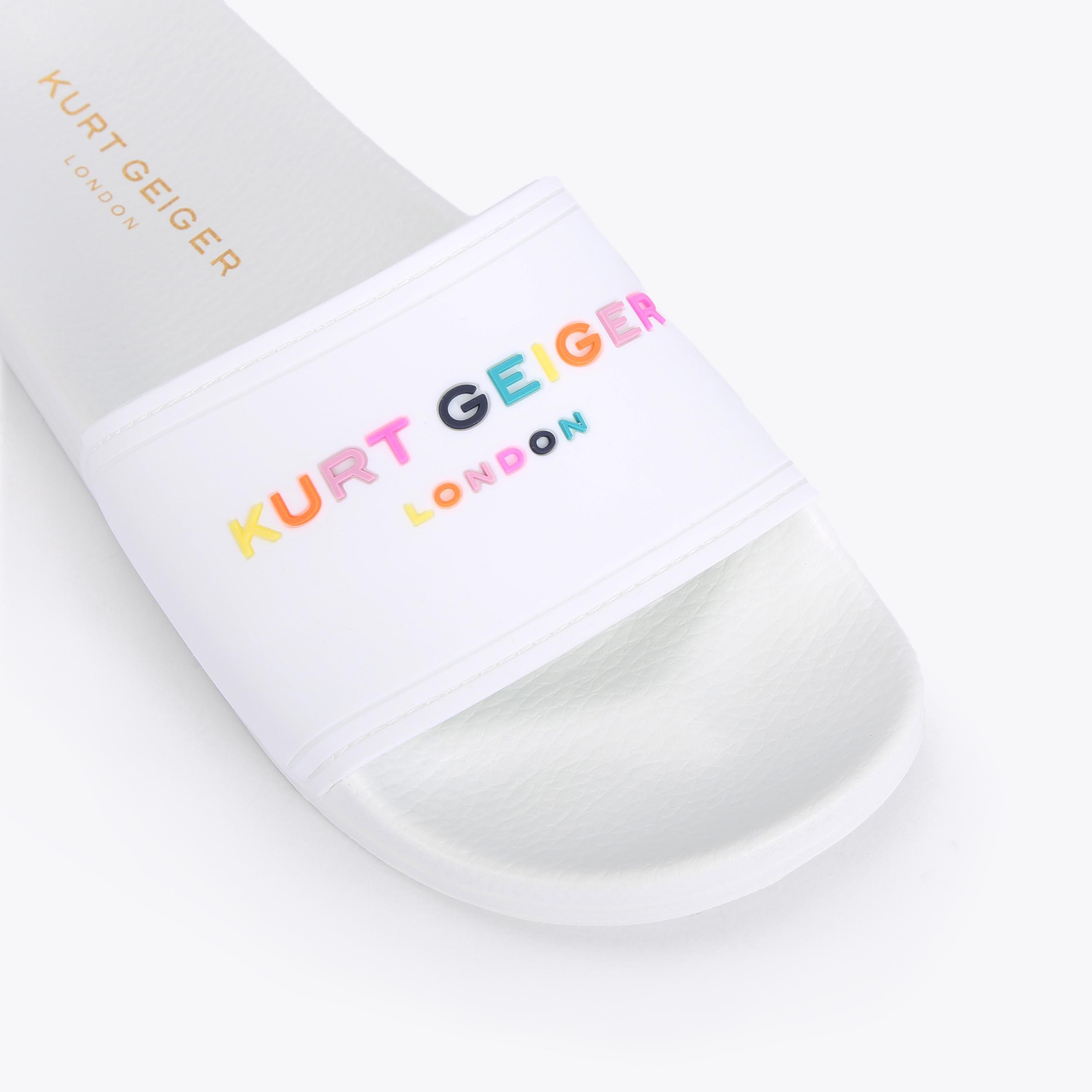 KGL POOL SLIDER White Pool Sliders by KURT GEIGER LONDON