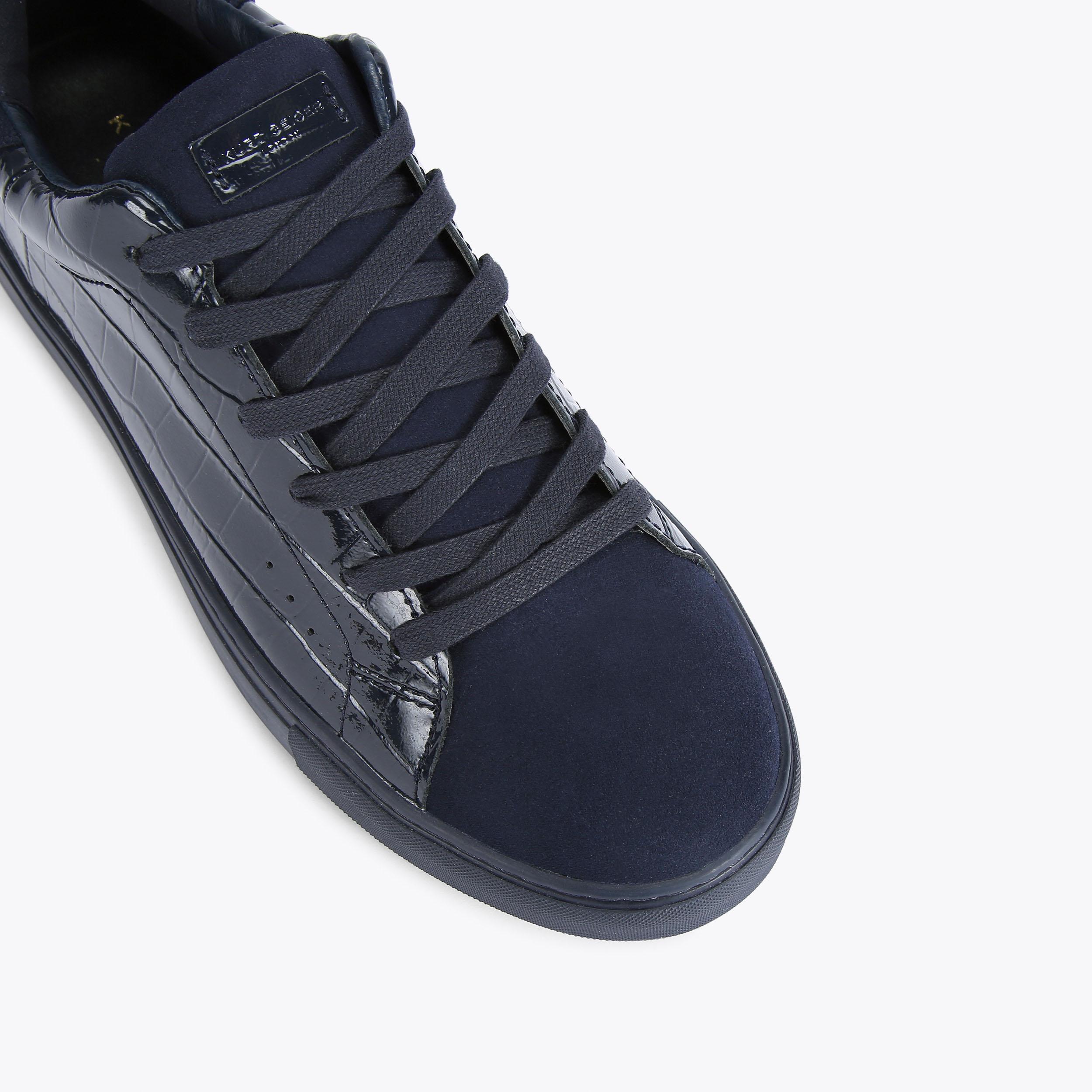 LANEY CROC MENS Navy Sneakers by KURT GEIGER LONDON