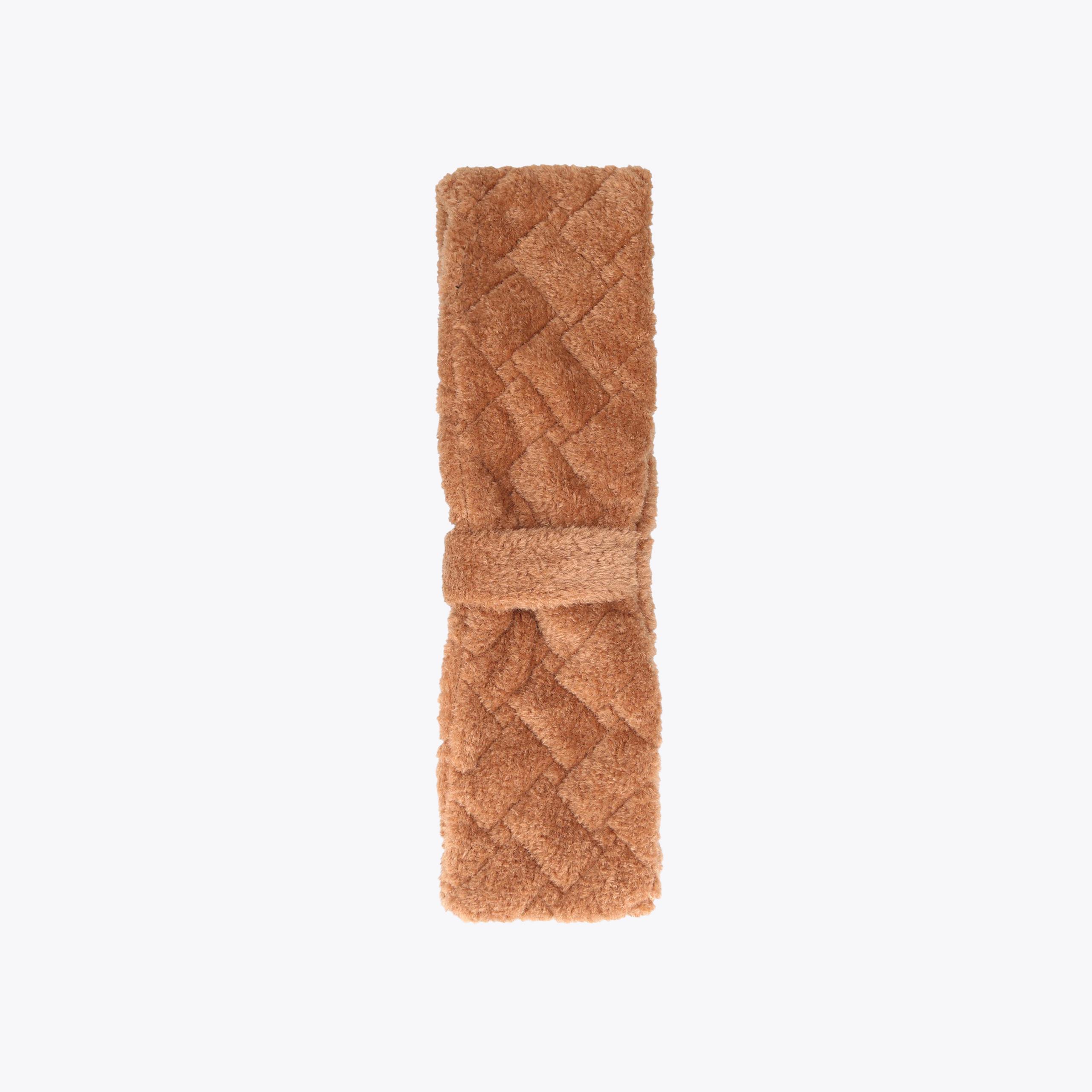 POPPY SCARF Brown Faux Fur Fluffy Scarf by KURT GEIGER LONDON
