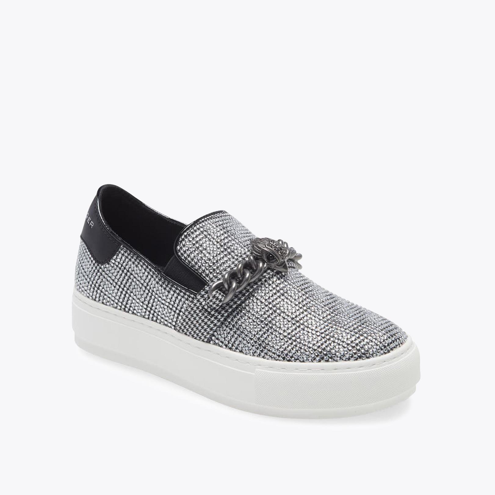 LANEY CHELSEA SLIP ON Black And White Houndsooth Slip On Sneakers by ...