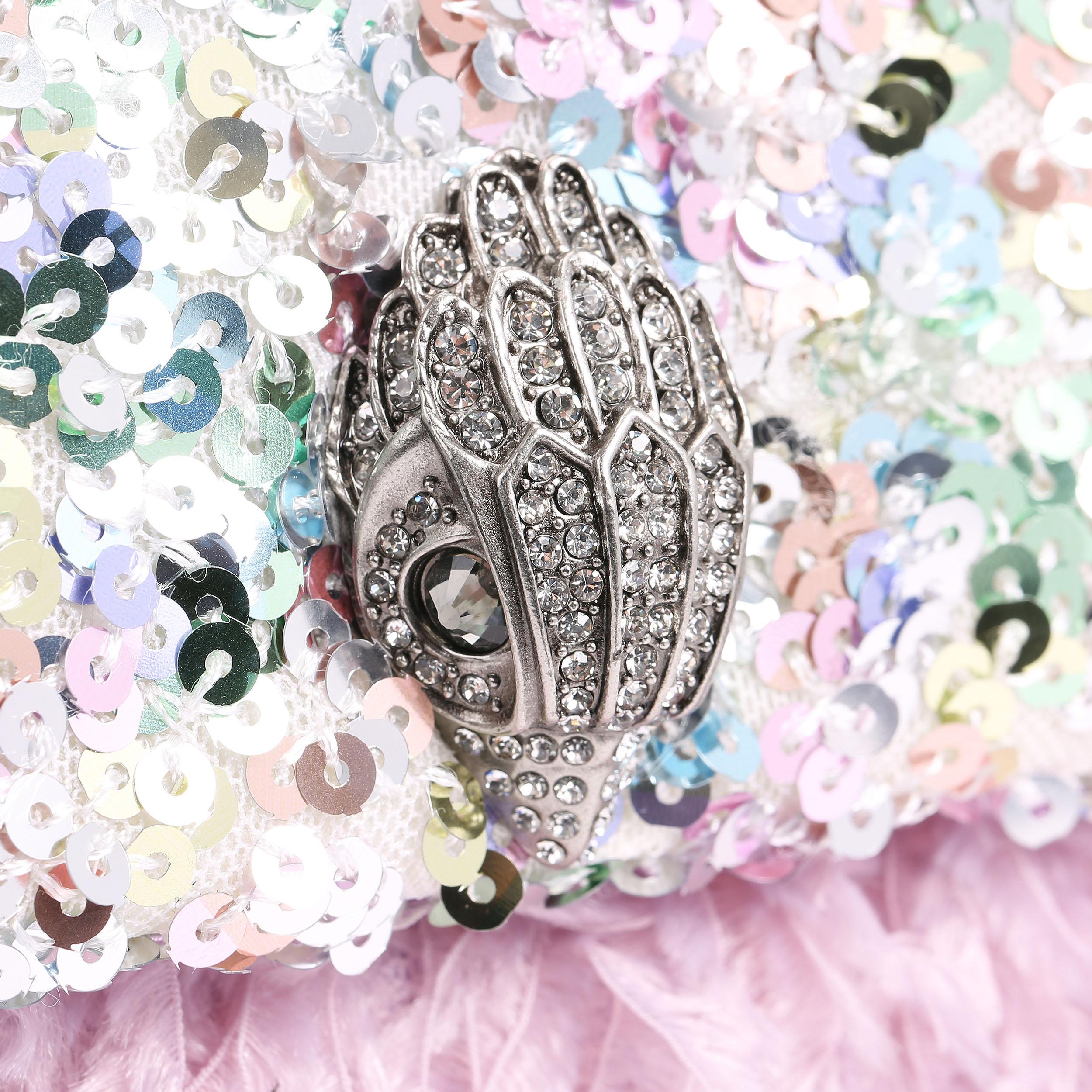 SEQUINS MD KENSINGTON Pink Combination Cross Body Bag by KURT GEIGER LONDON