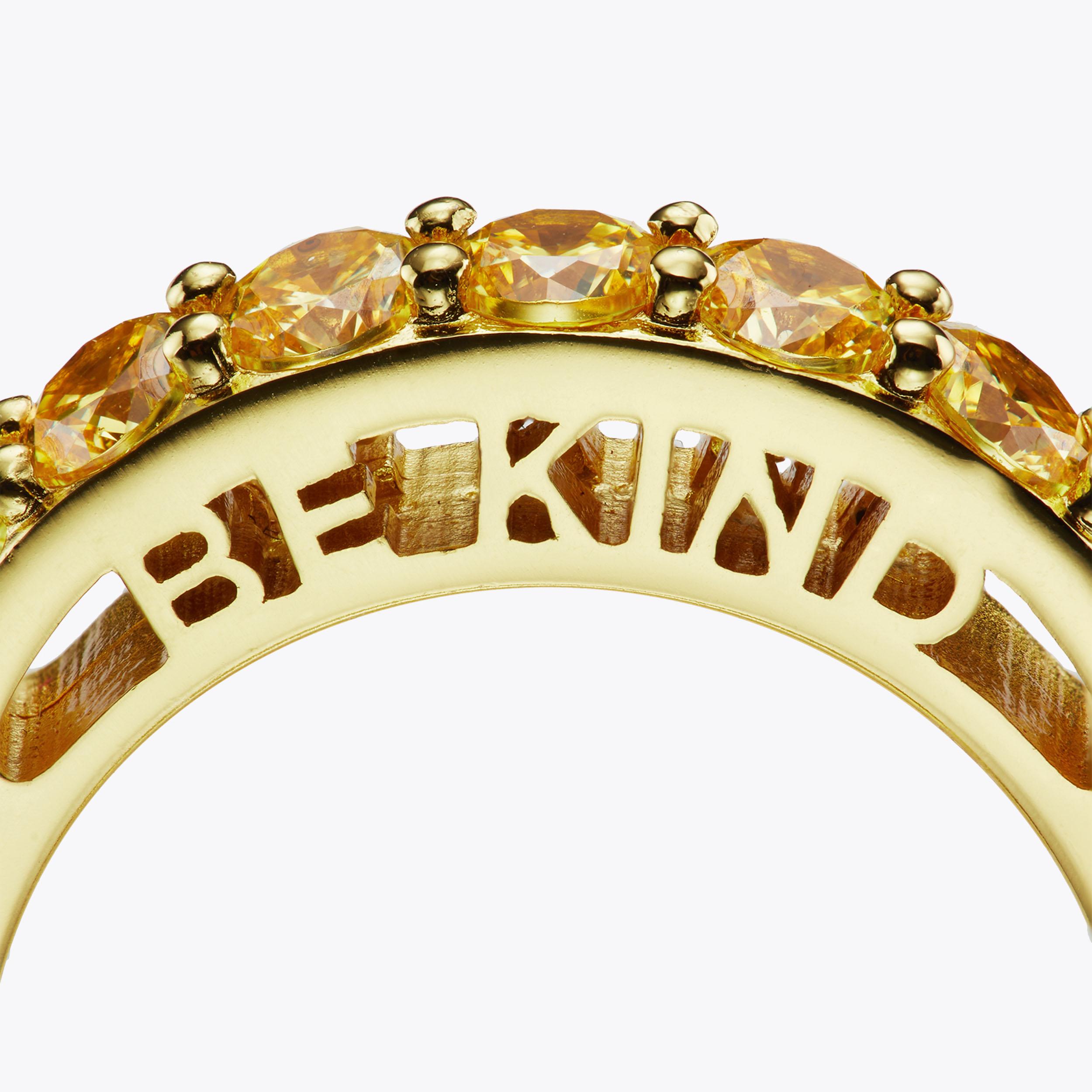 BE KIND BAND RING Yellow Gem Be Kind Ring by KURT GEIGER LONDON