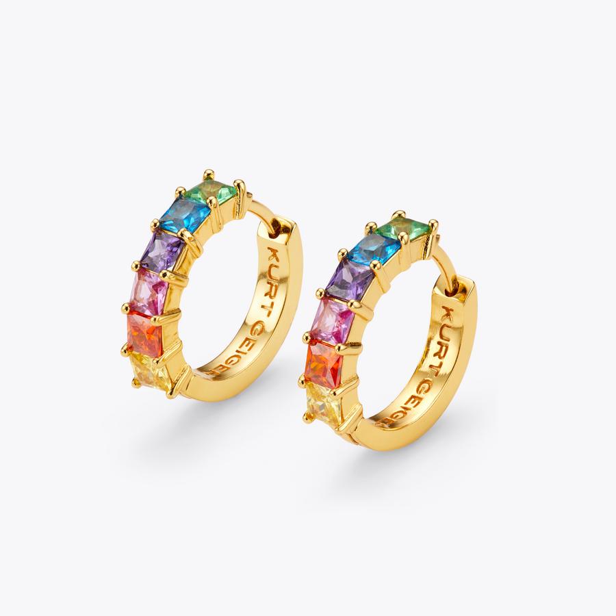 Colorful huggie earrings store