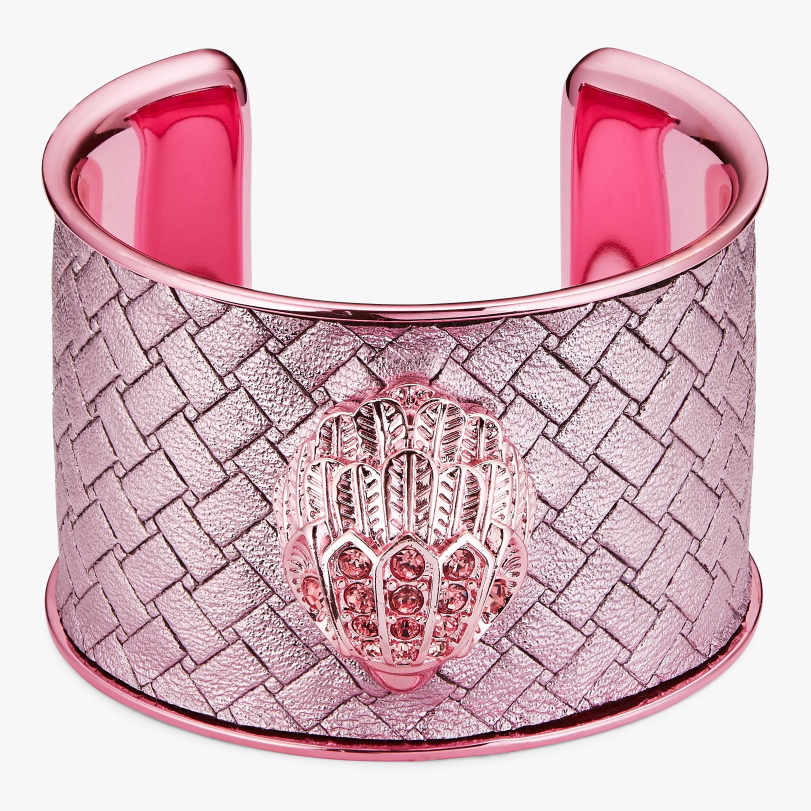 EAGLE XL STATEMENT CUFF Pink Wide Cuff Bracelet by KURT GEIGER LONDON