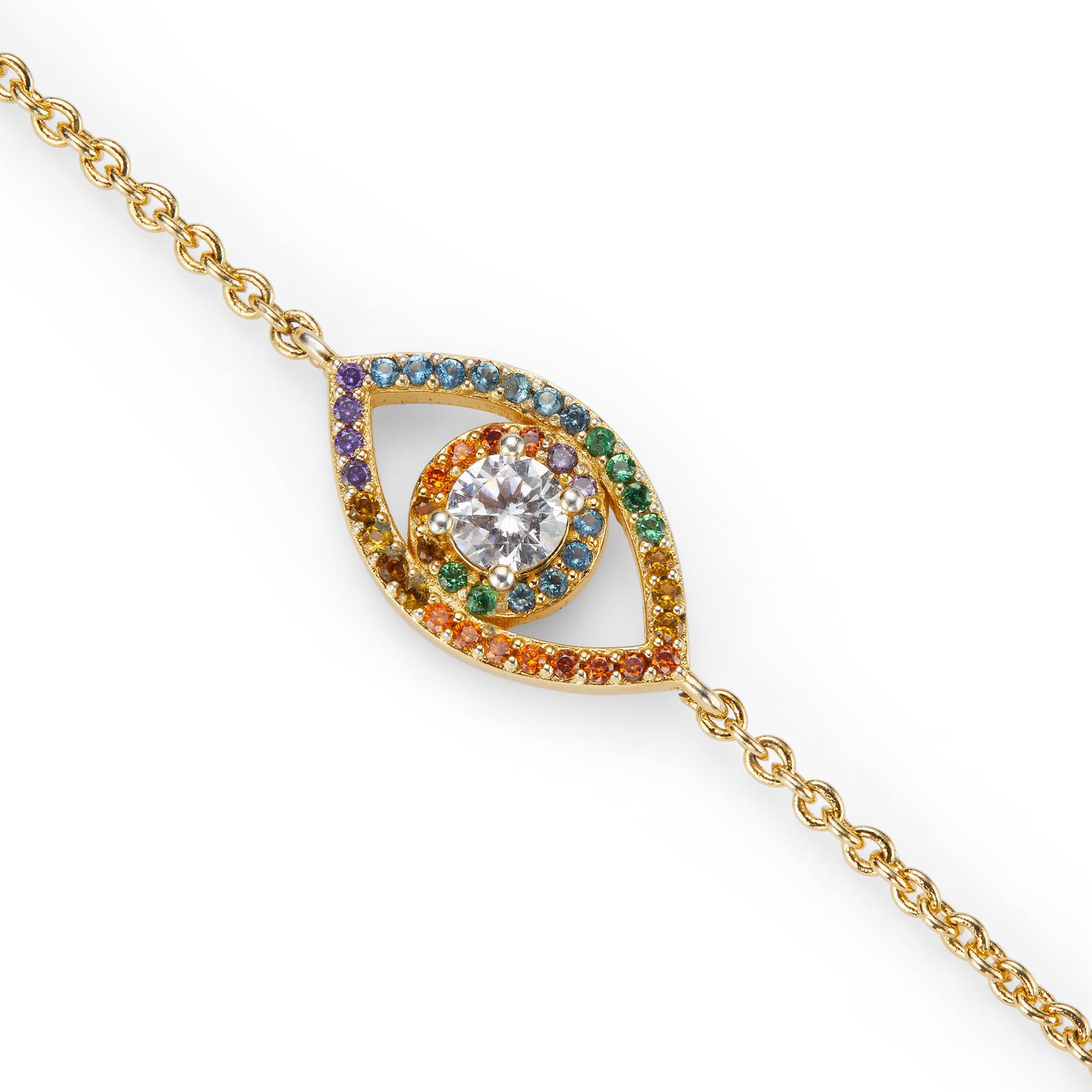 EVIL EYE CHAIN BRACELET Gold Chain Eye Motif Bracelet by KURT GEIGER LONDON