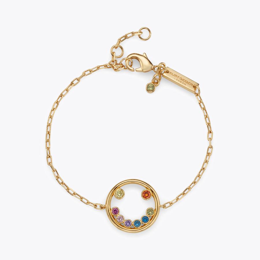 GOLD SMILE CHAIN BRACELET by KURT GEIGER LONDON