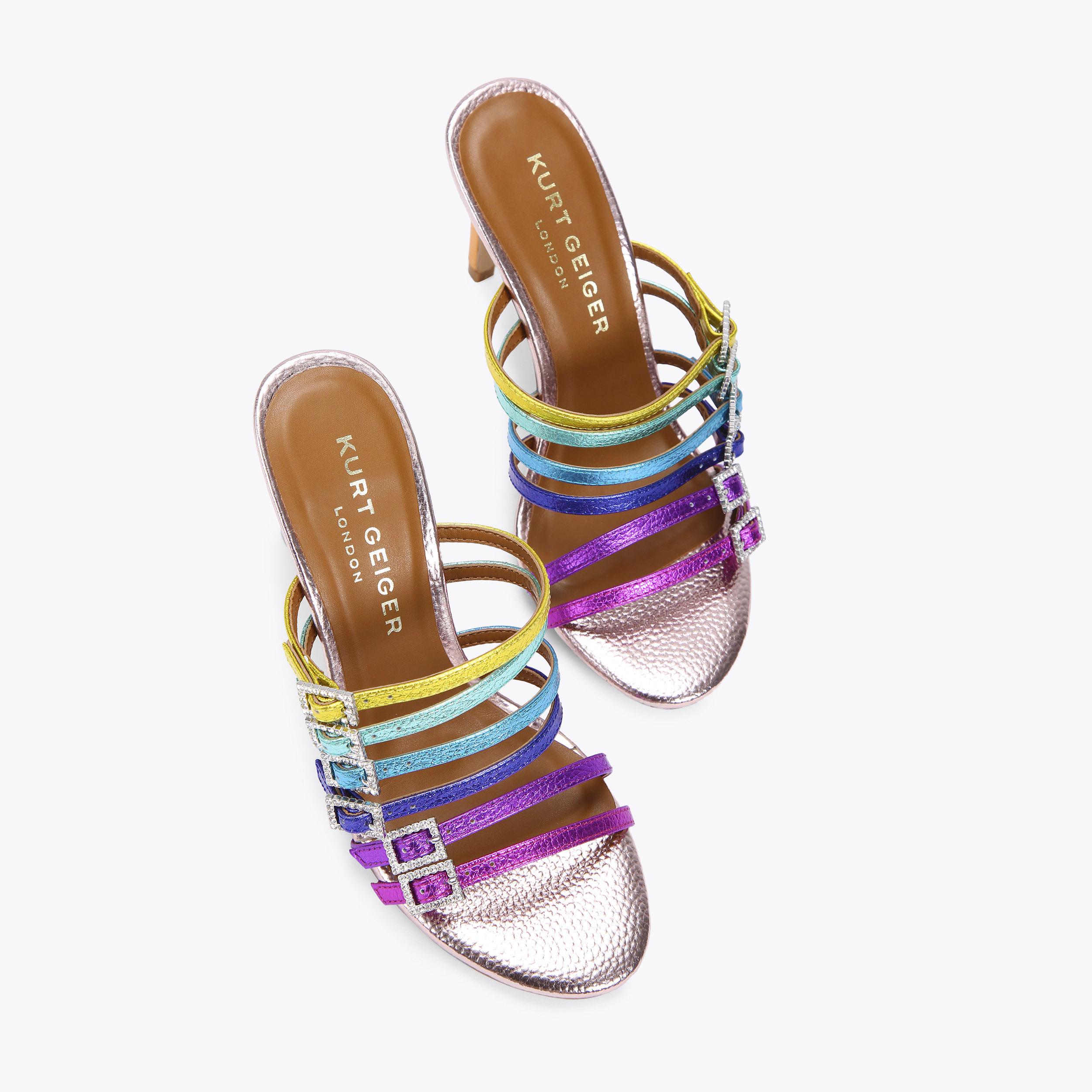 PIERRA MULE Multi Color Stiletto Slip On Heels by KURT GEIGER LONDON