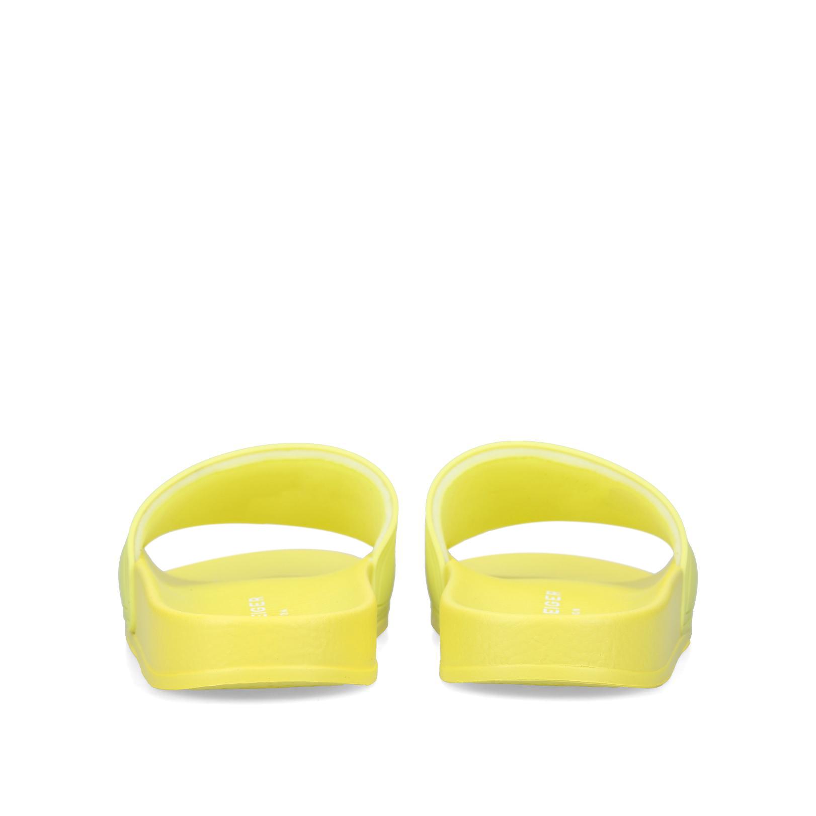 KGL POOL SLIDER MENS Yellow Rubber Slider Sandals by KURT GEIGER LONDON