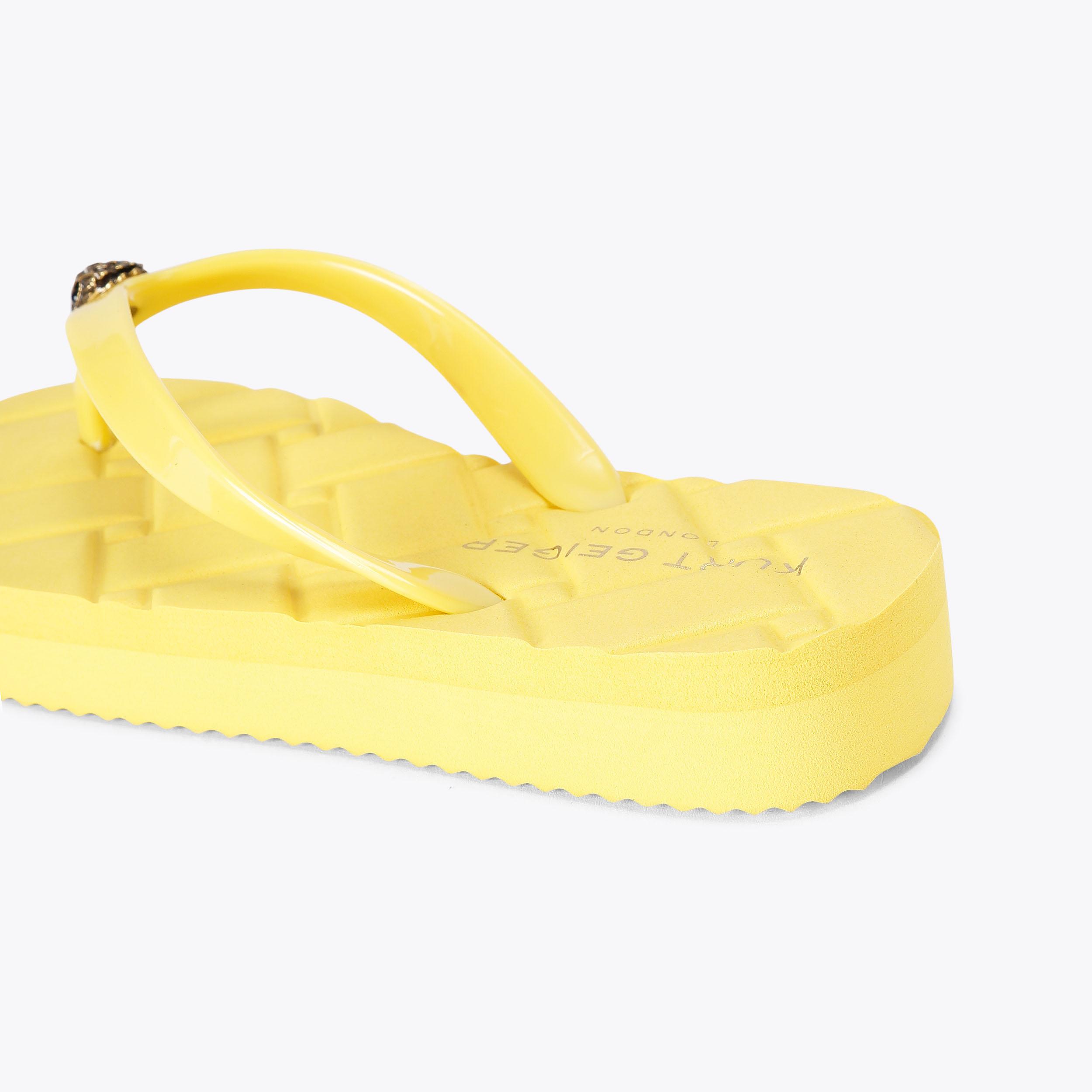 KENSINGTON Q FLIP FLOP Yellow Flip Flop Sandal by KURT GEIGER LONDON