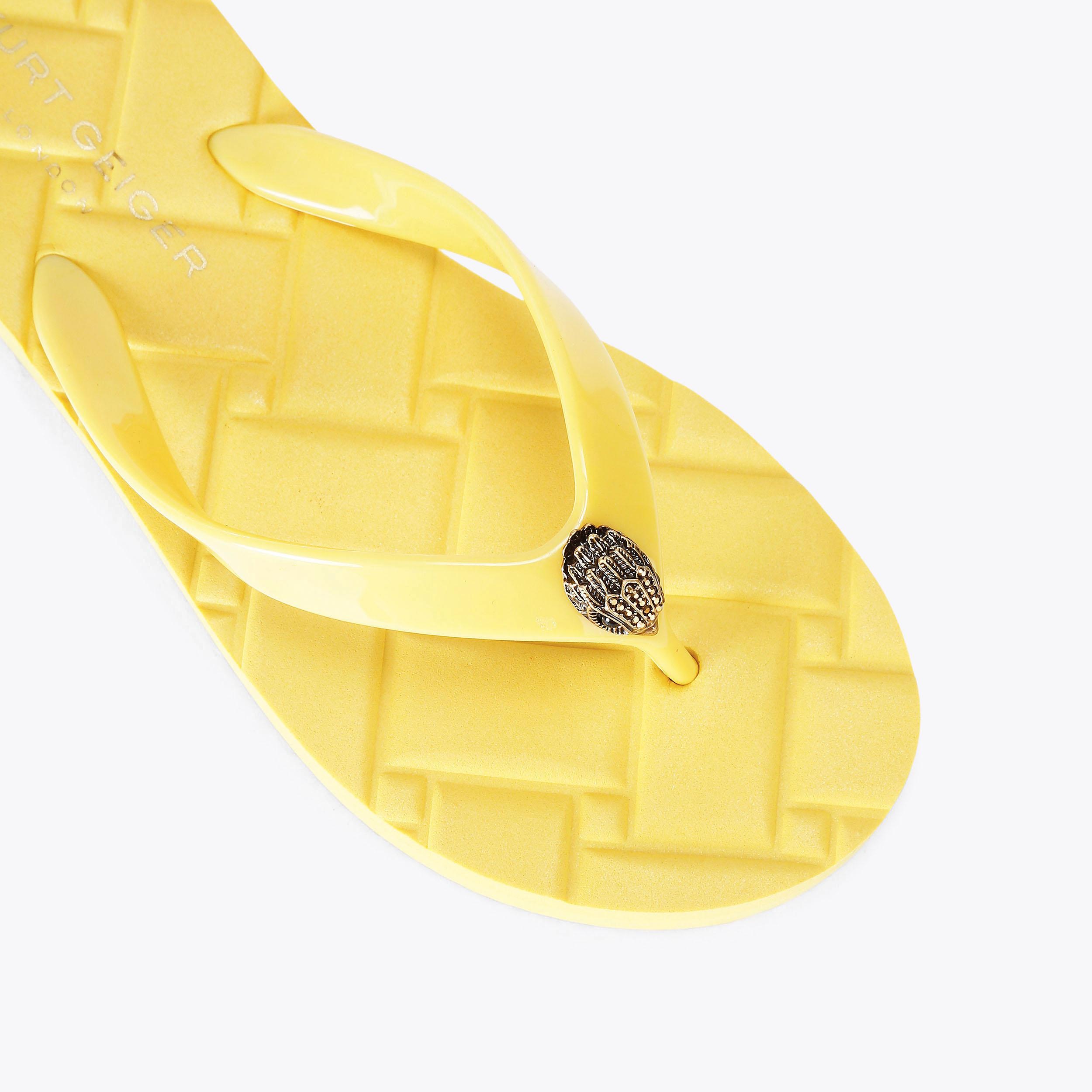 KENSINGTON Q FLIP FLOP Yellow Flip Flop Sandal by KURT GEIGER LONDON