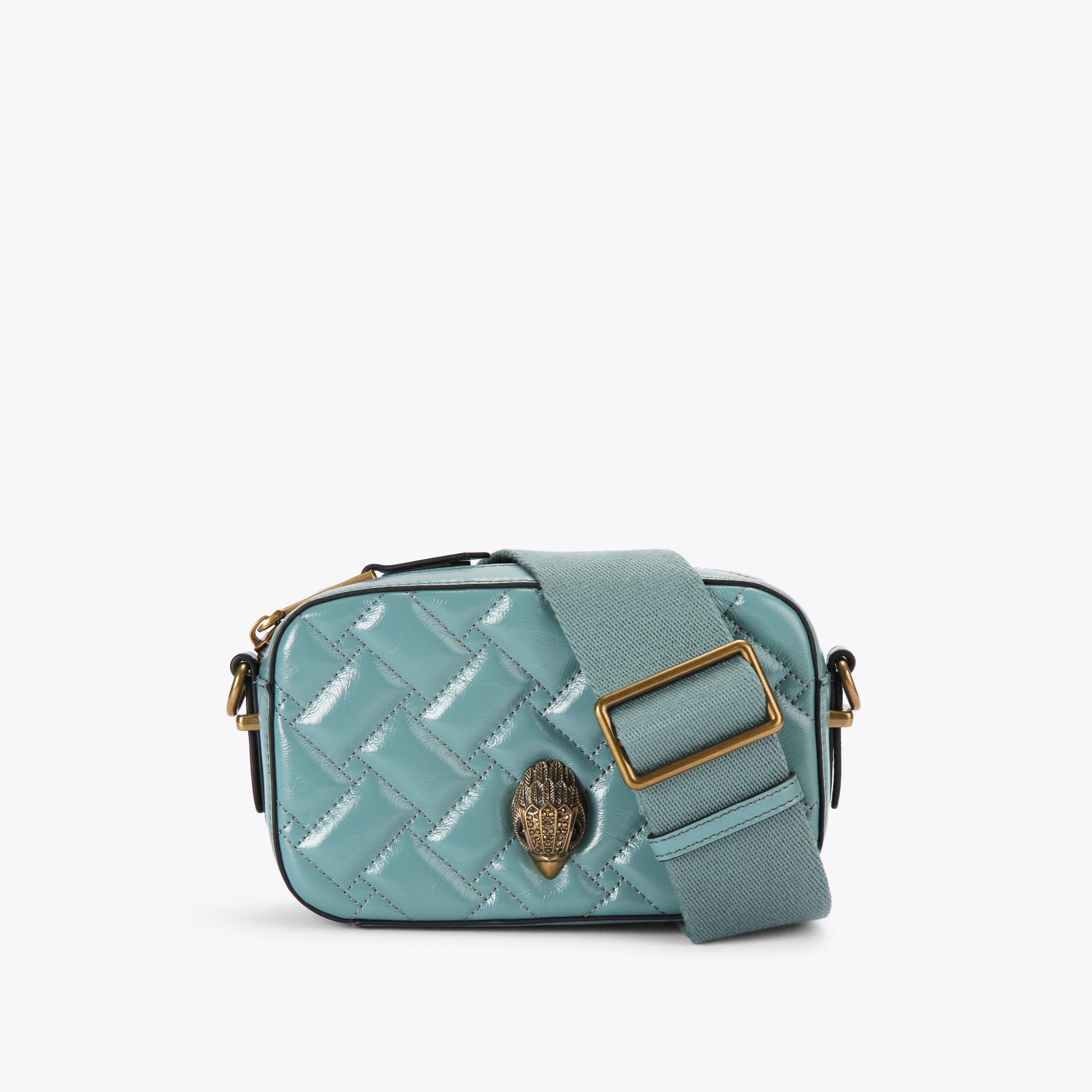 KENSINGTON SM CAMERA BAG Blue Quilted Camera Bag by KURT GEIGER LONDON