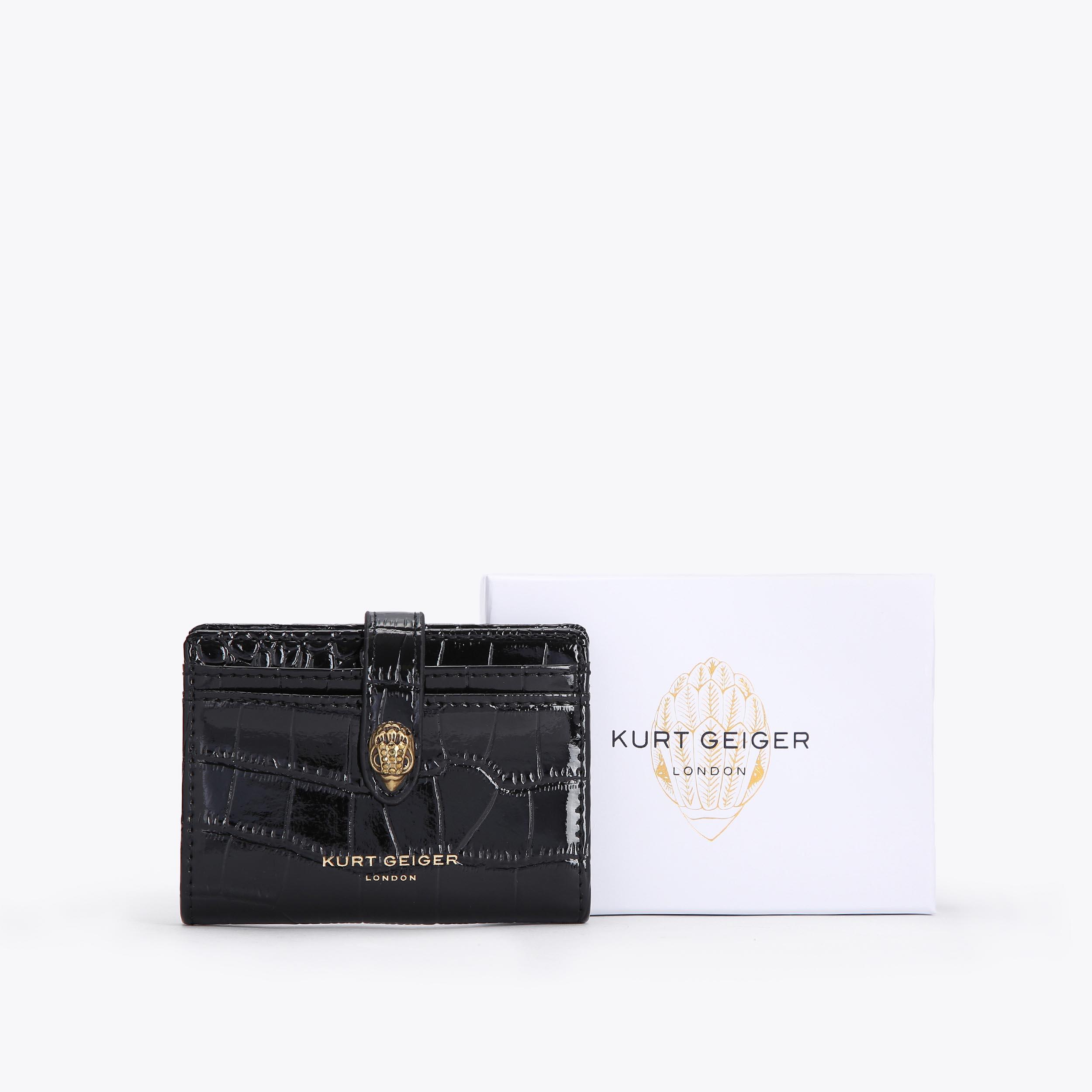 MULTI CARD HOLDER Croc Embossed Leather Card Holder by KURT GEIGER LONDON