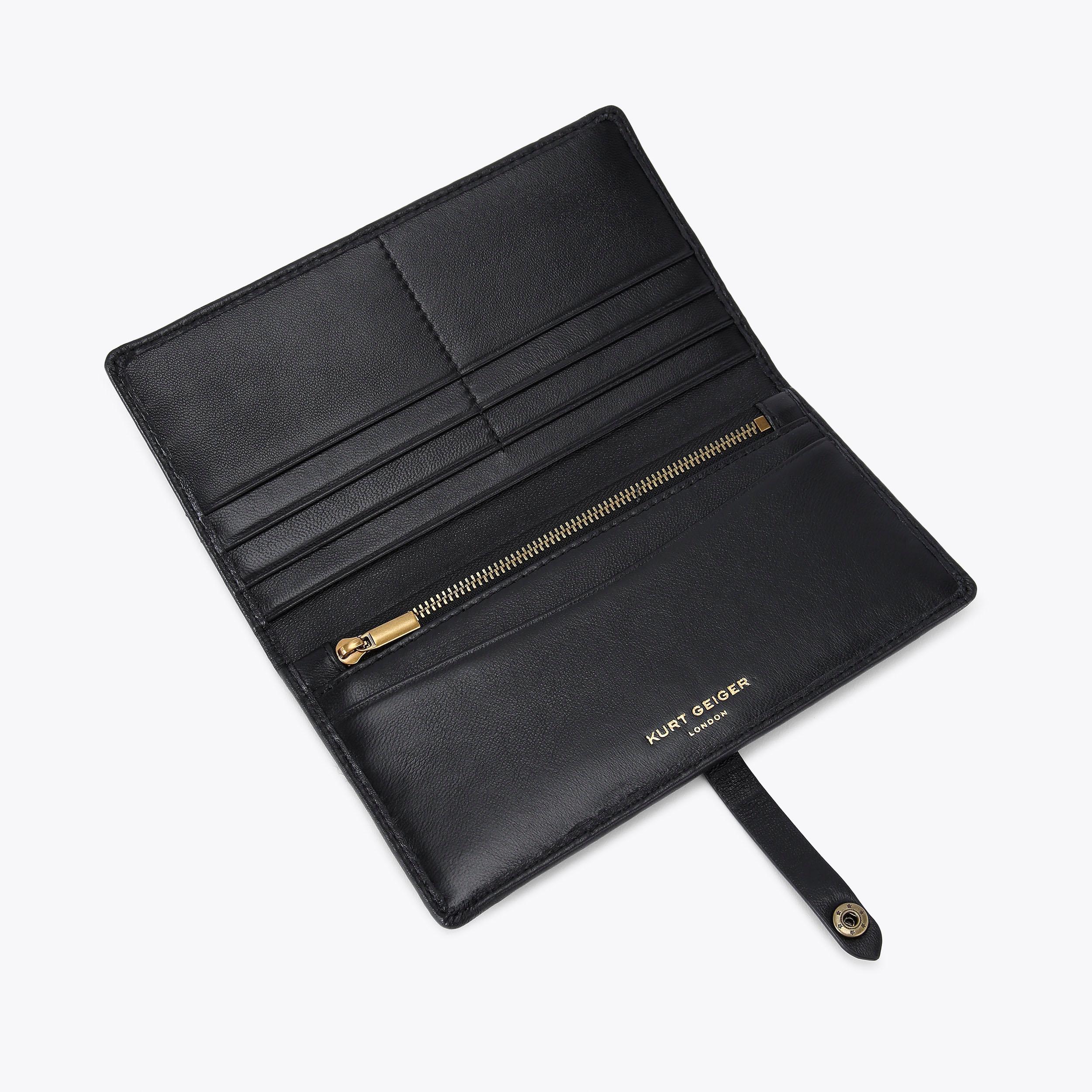 LEATHER SOFT WALLET Black Leather Wallet by KURT GEIGER LONDON