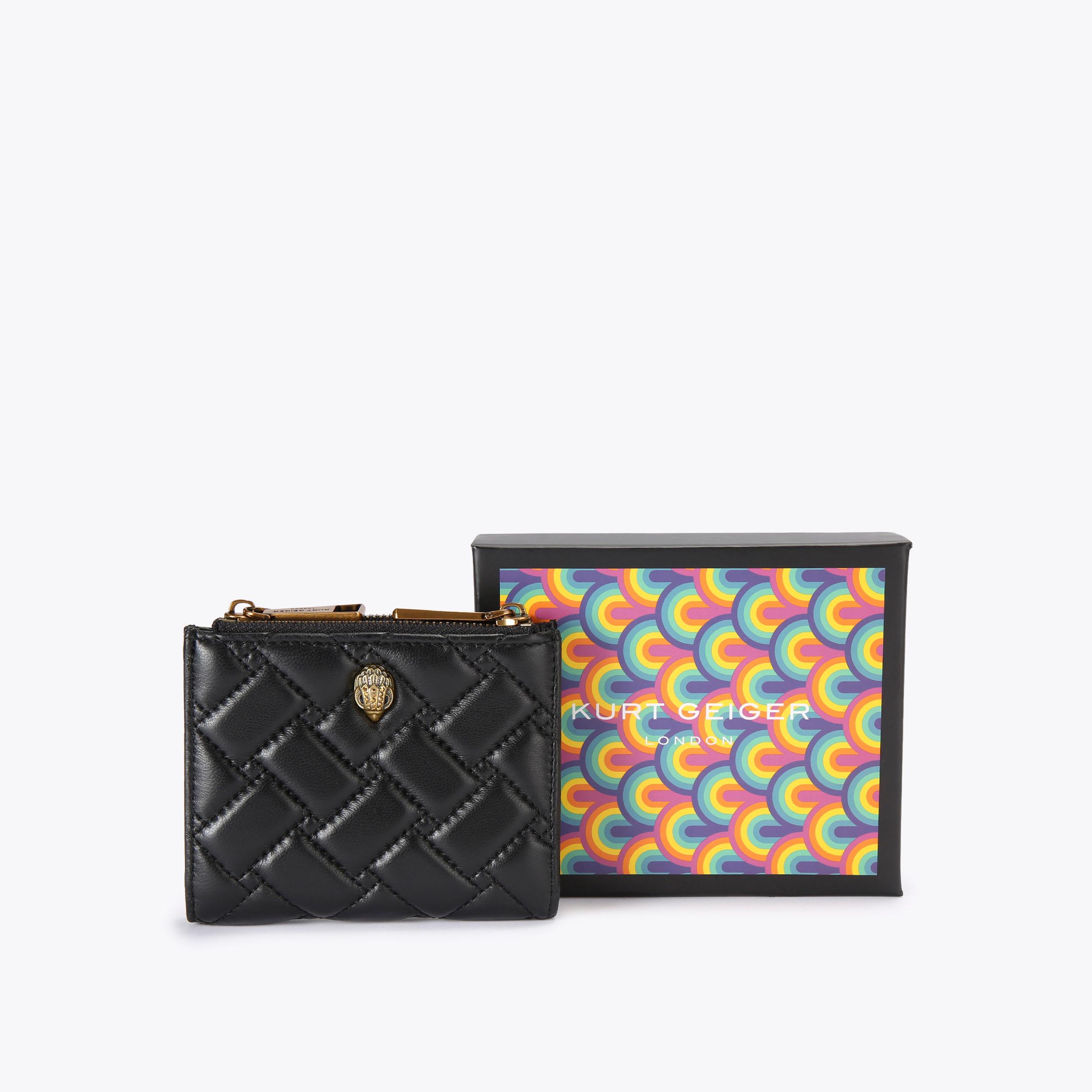 MINI PURSE Black Leather Purse by KURT GEIGER LONDON