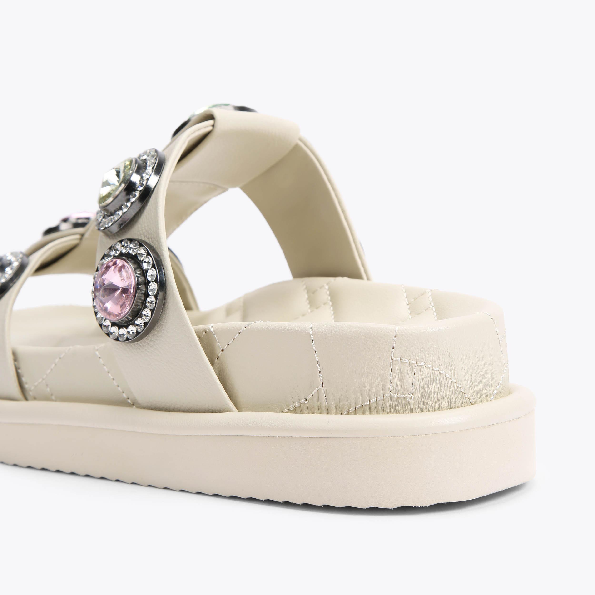 ORSON CRYSTAL SANDAL Bone Crystal Chunky Sandals by KURT GEIGER LONDON