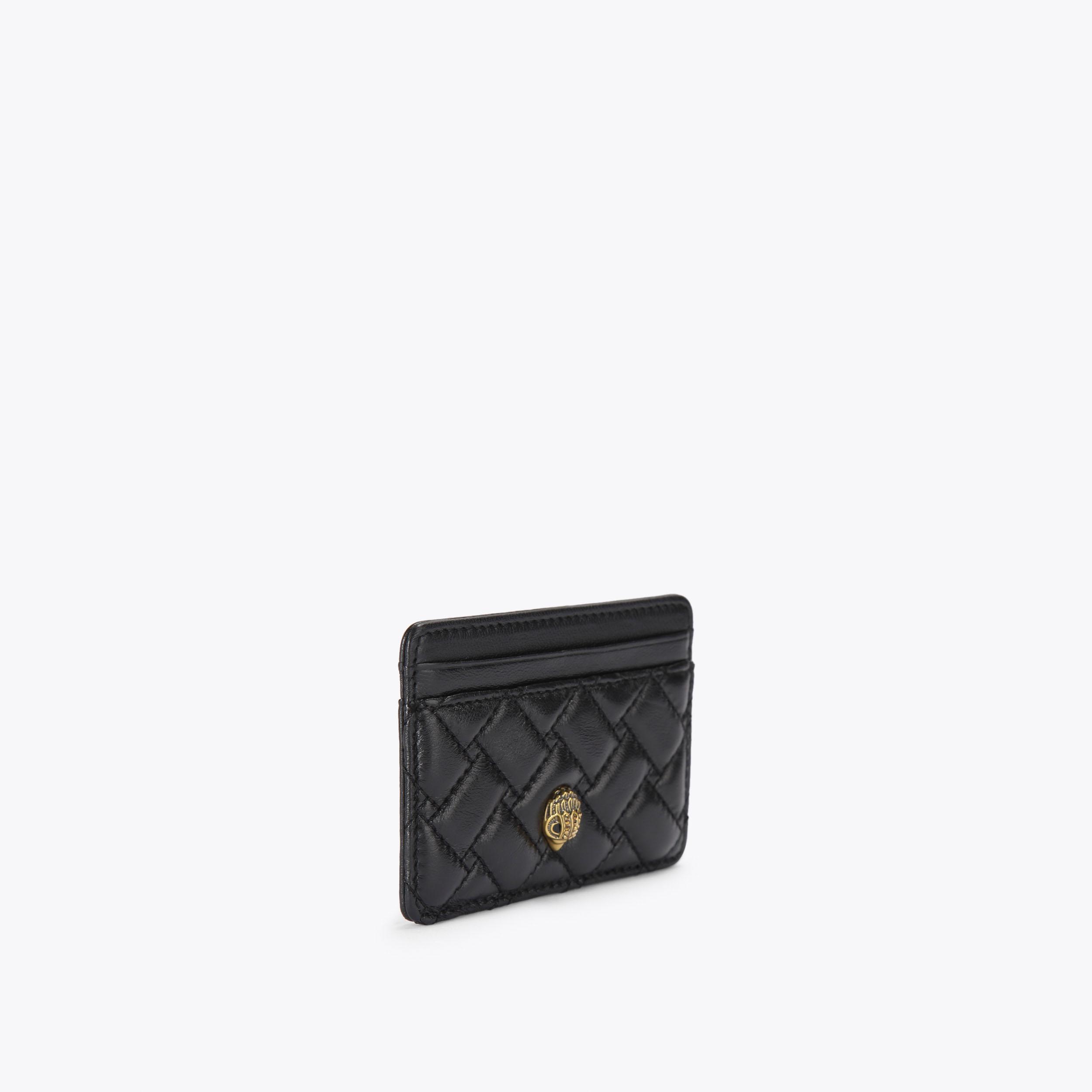 CARD HOLDER Black Leather Card Holder by KURT GEIGER LONDON