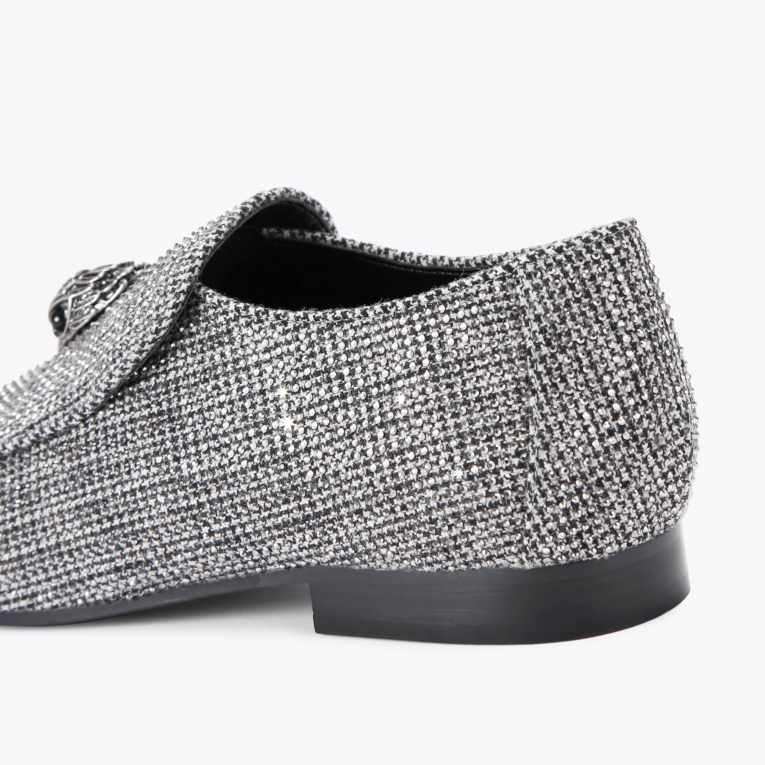 HUGH EAGLE HERRINGBONE Gunmetal Slip On Loafer by KURT GEIGER LONDON
