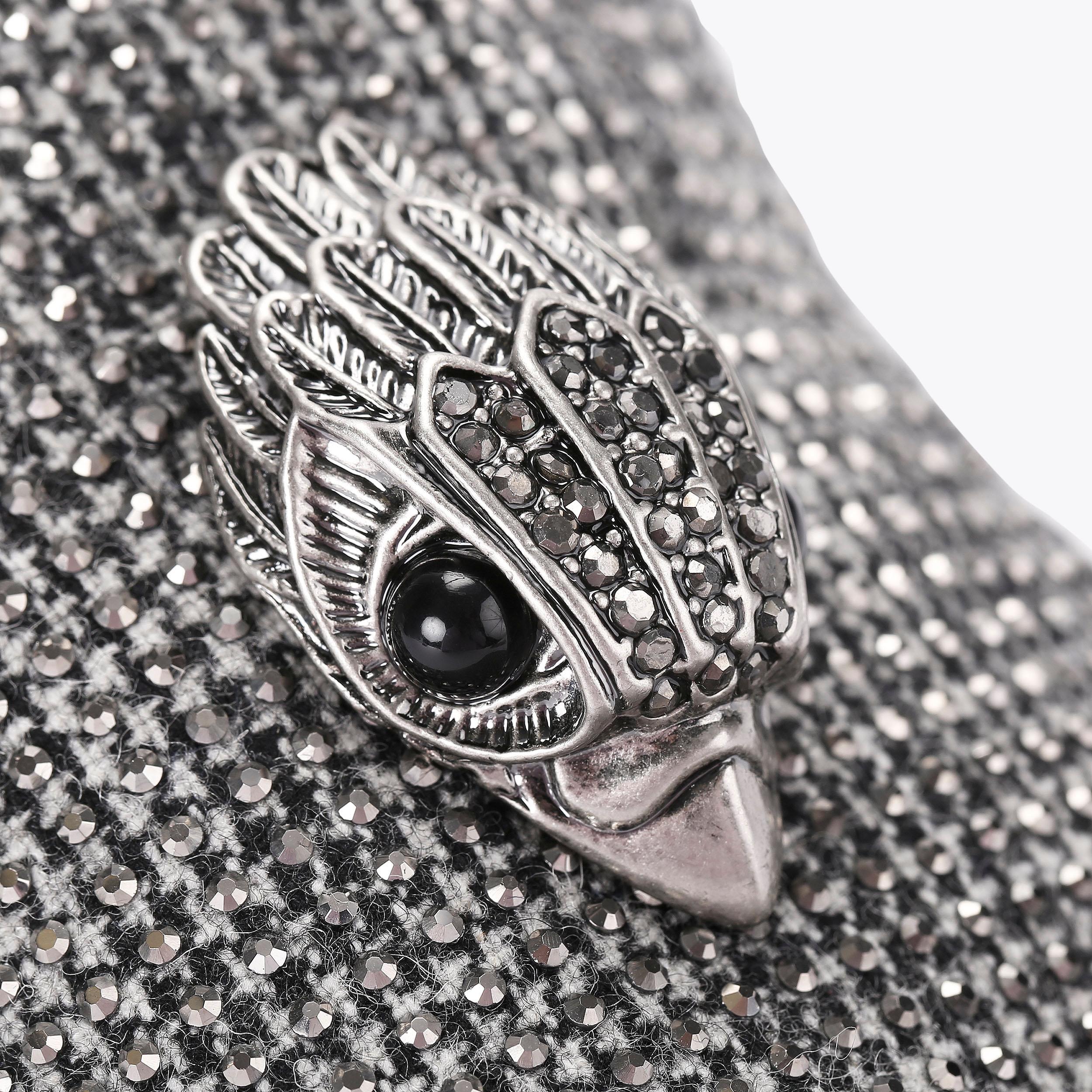 HUGH EAGLE HERRINGBONE Gunmetal Slip On Loafer by KURT GEIGER LONDON