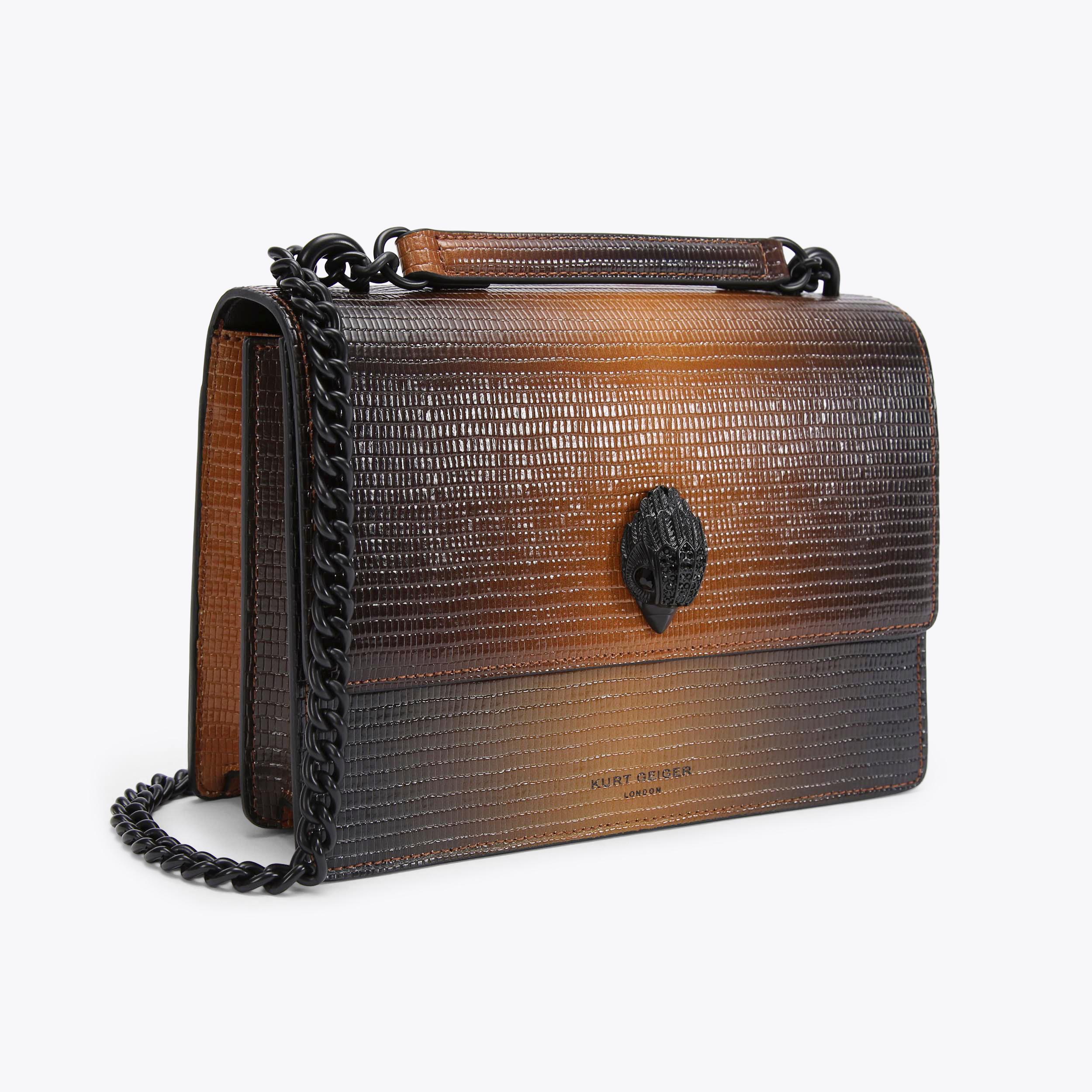 SHOREDITCH CROSS BODY Mid Brown Ombre Embossed Cross Body Purse by KURT ...
