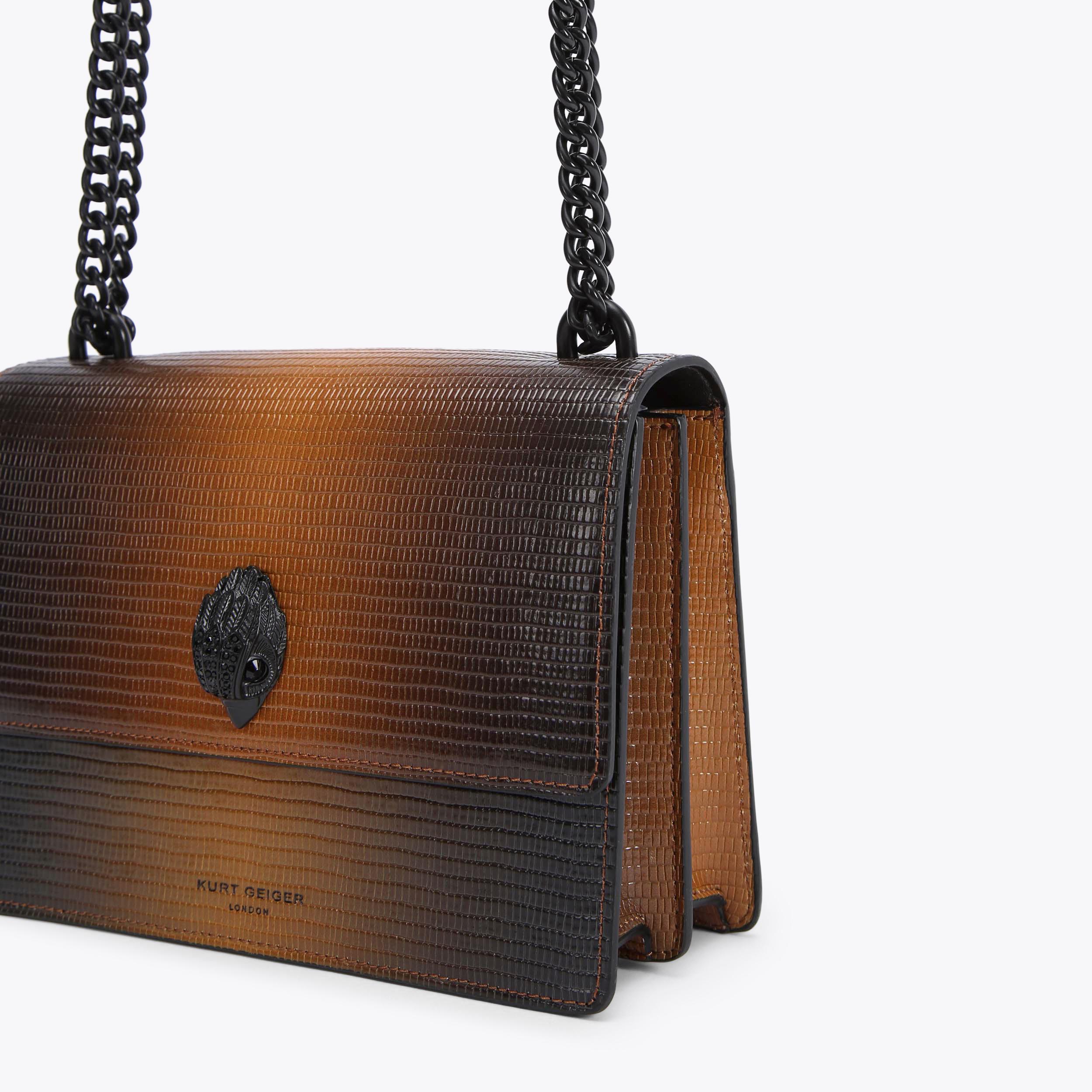 SHOREDITCH CROSS BODY Mid Brown Ombre Embossed Cross Body Purse by KURT ...