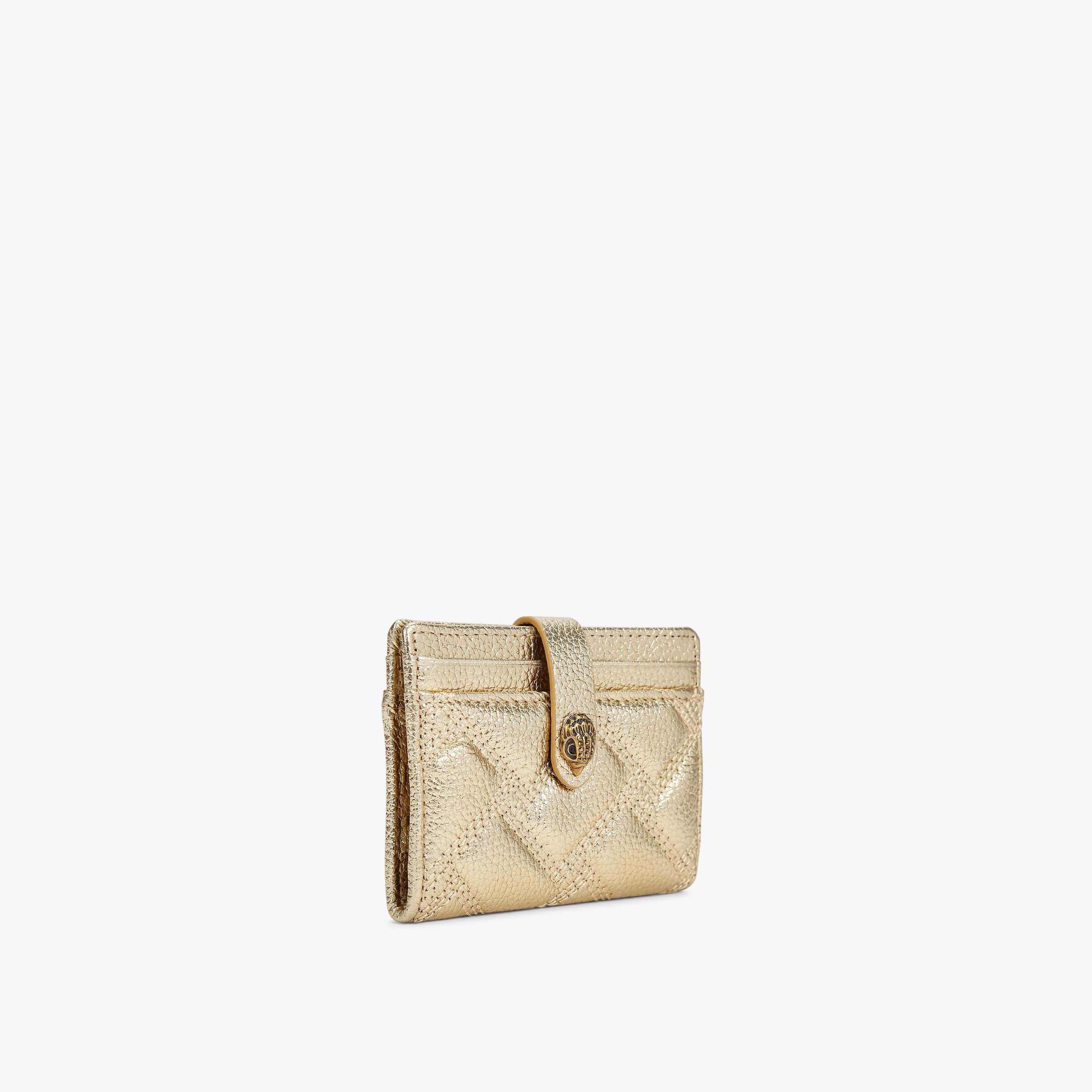 MULTI CARD HOLDER DRENCH Gold Metallic Quilted Cardholder by KURT ...
