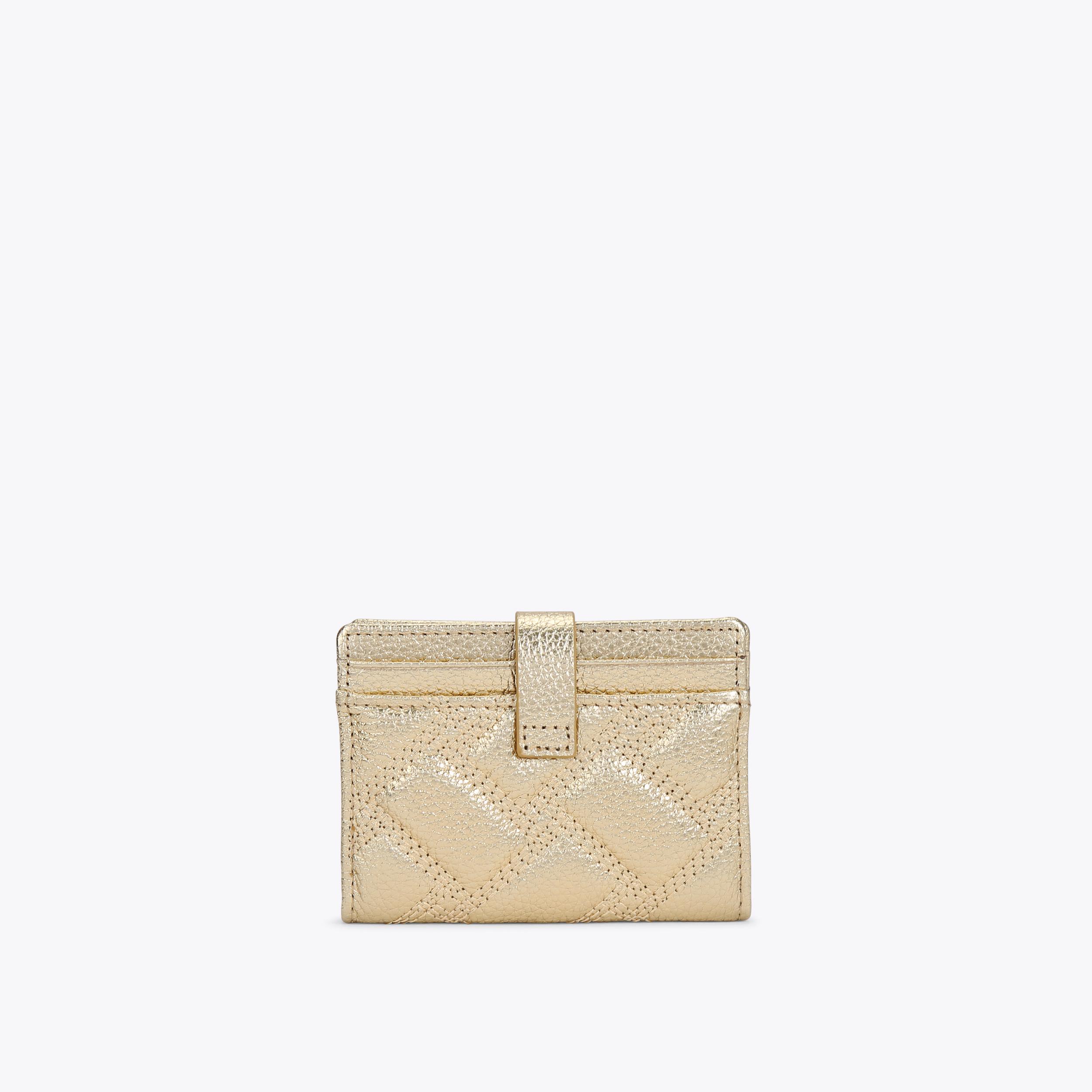 MULTI CARD HOLDER DRENCH Gold Metallic Quilted Cardholder by KURT ...