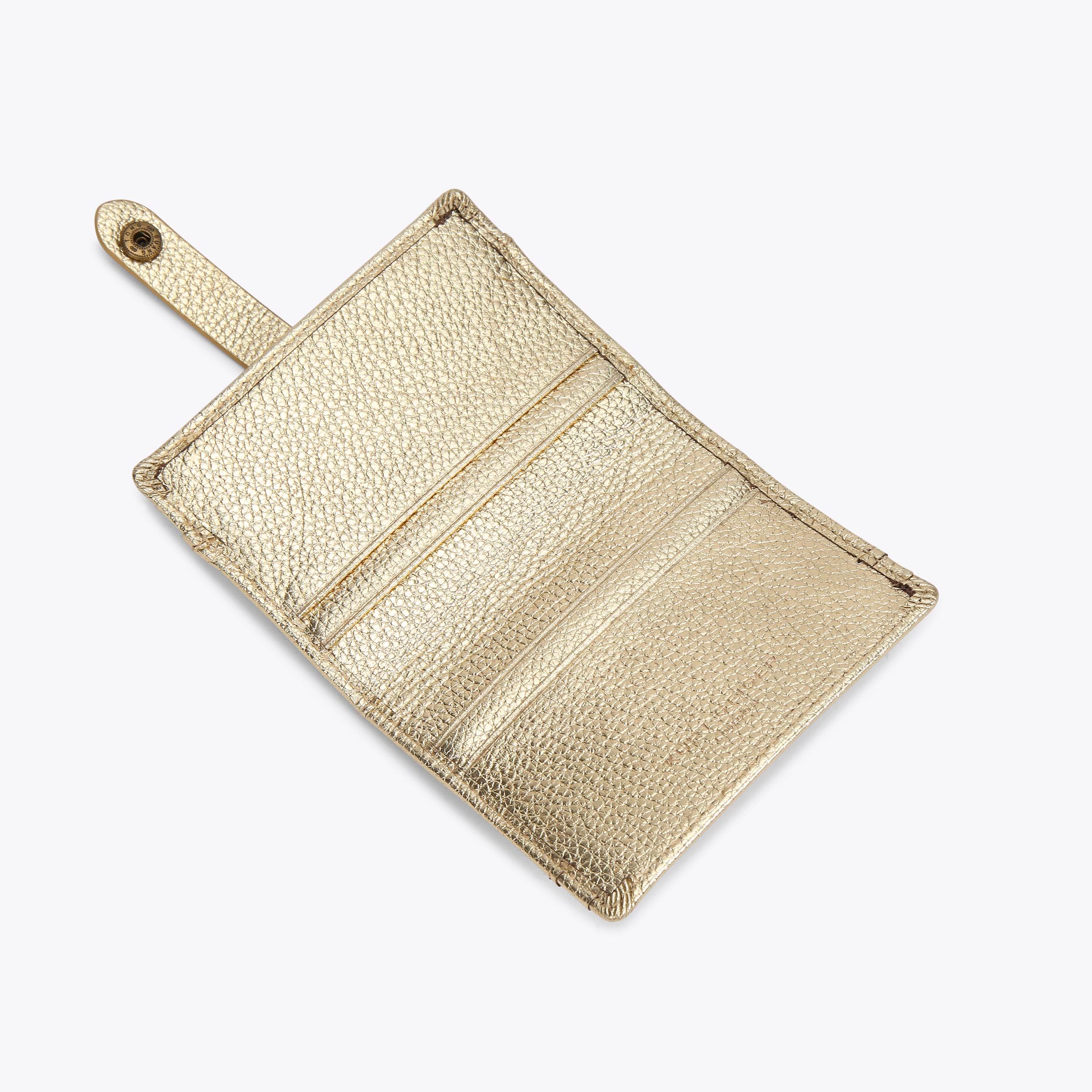 MULTI CARD HOLDER DRENCH Gold Metallic Quilted Cardholder by KURT ...