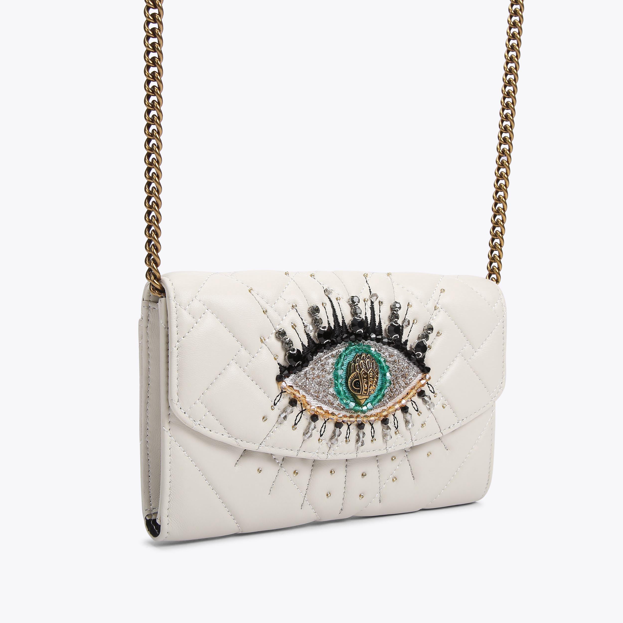 KENSINGTON CH WALLET EYE Quilted Leather Evil Eye Chain Wallet by KURT ...