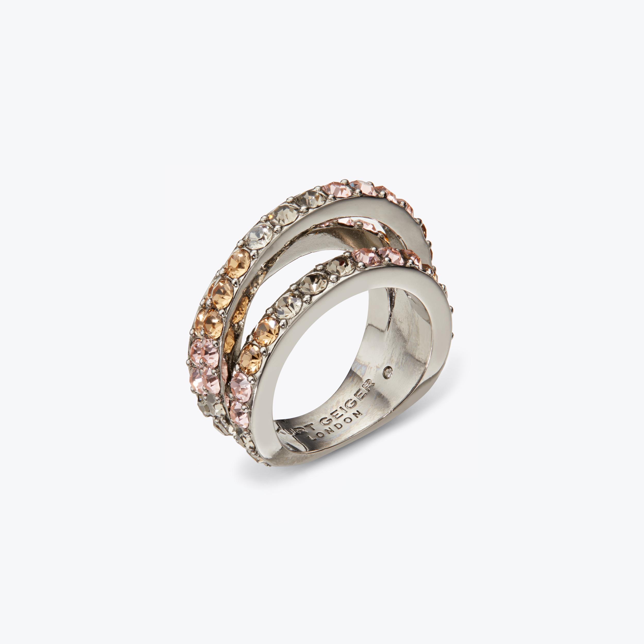 RAINBOW TRIPLE RING Rainbow Triple Ring by KURT GEIGER LONDON