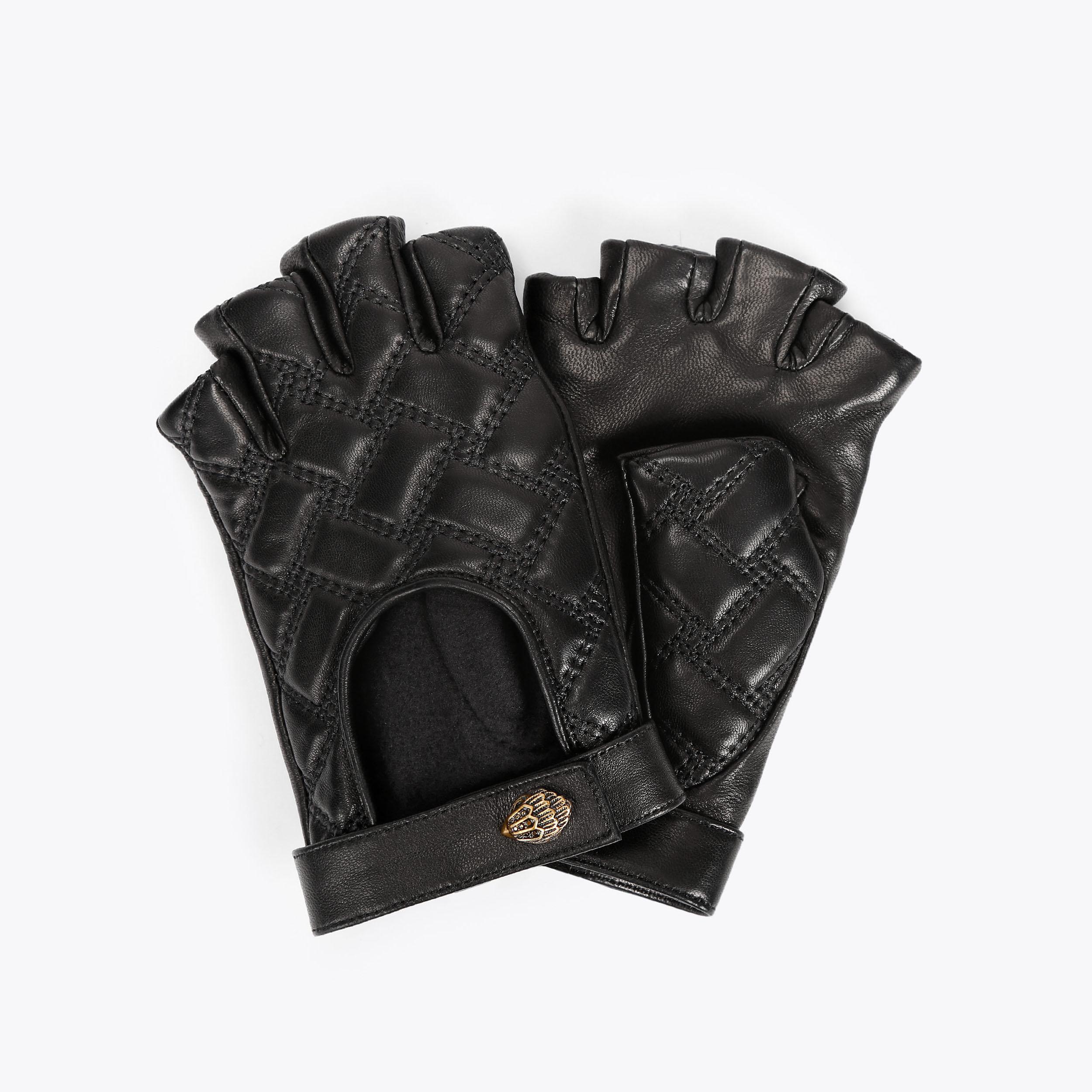 KENSINGTON FINGERLESS GLO Black Quilted Fingerless Gloves by KURT ...