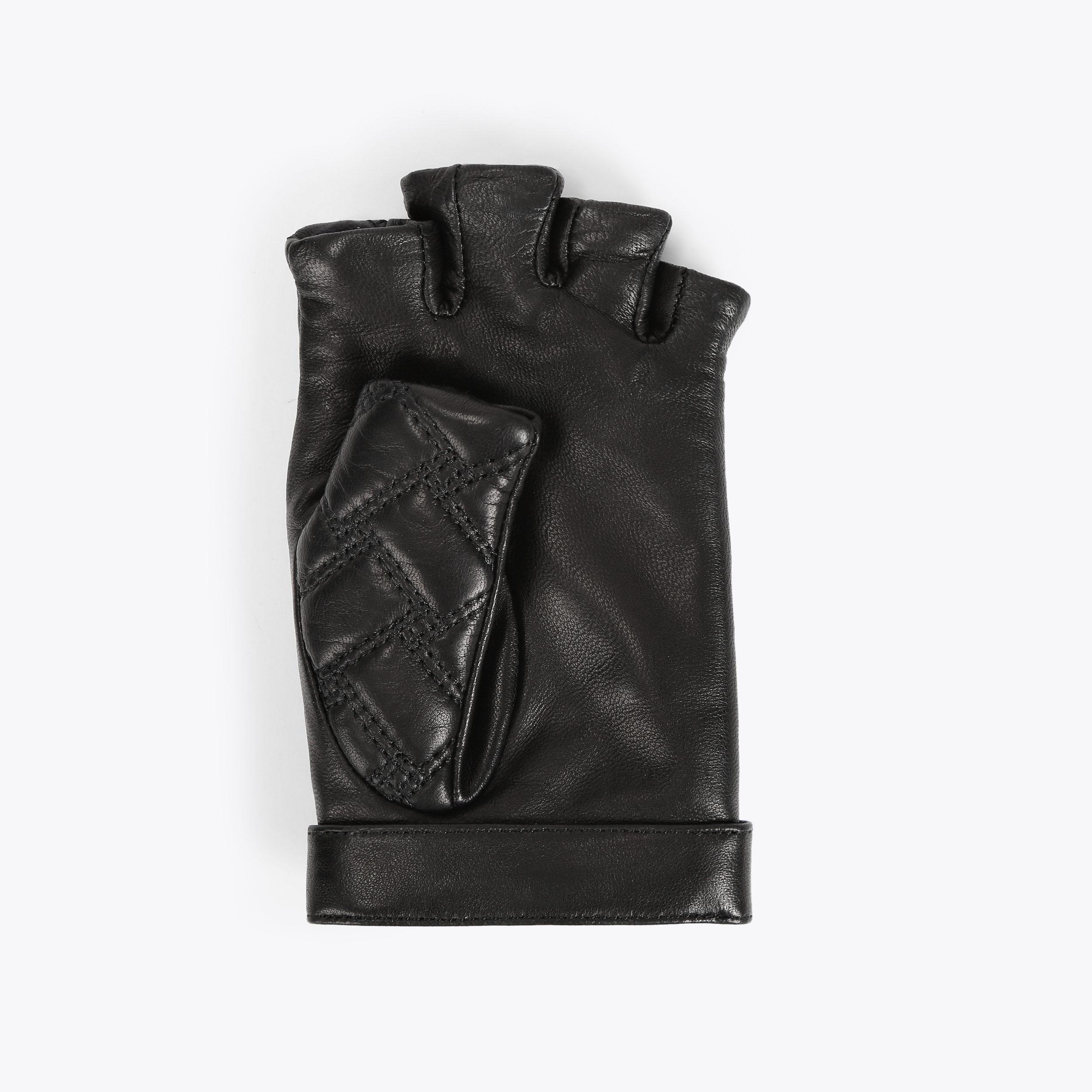 KENSINGTON FINGERLESS GLO Black Quilted Fingerless Gloves by KURT ...