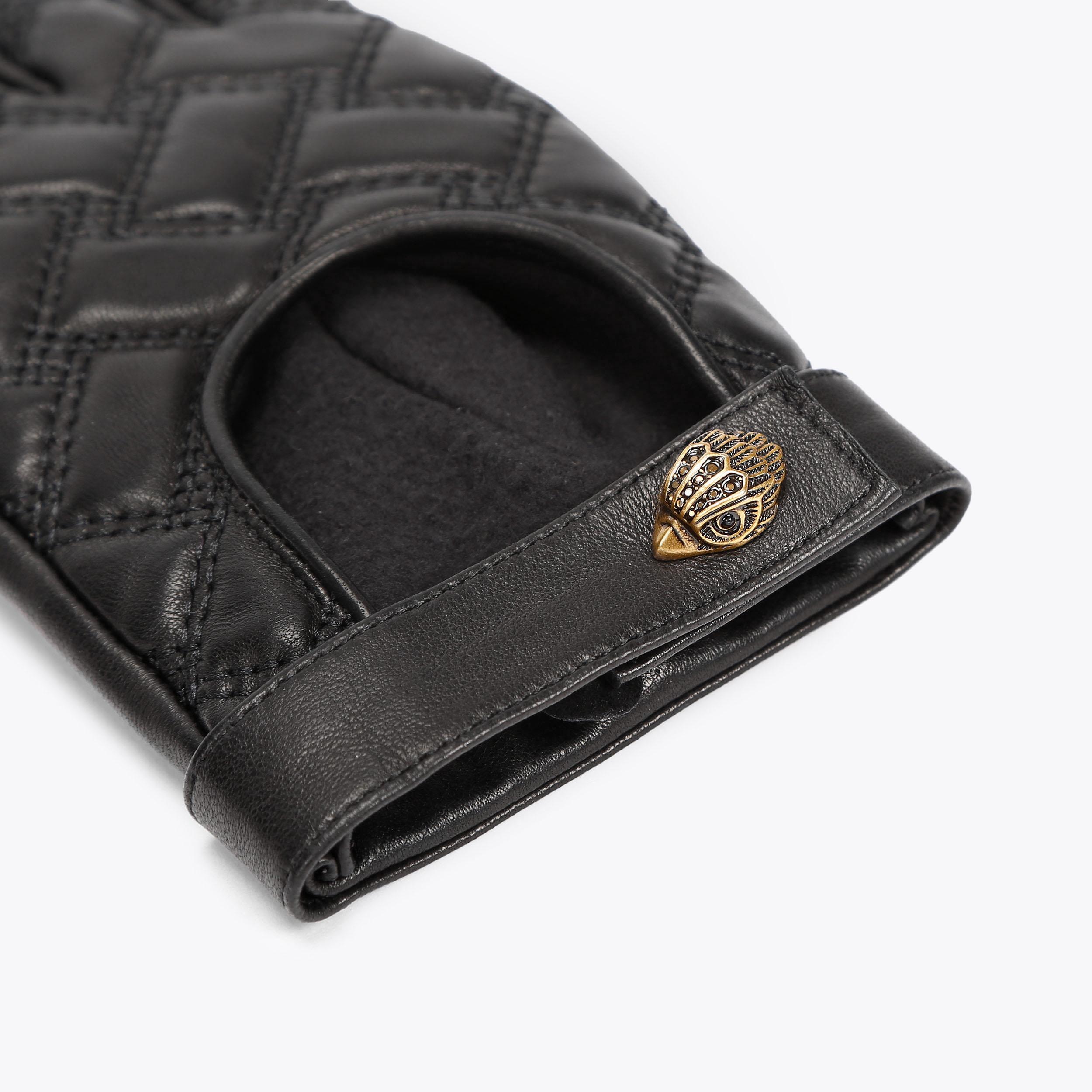 KENSINGTON FINGERLESS GLO Black Quilted Fingerless Gloves by KURT ...