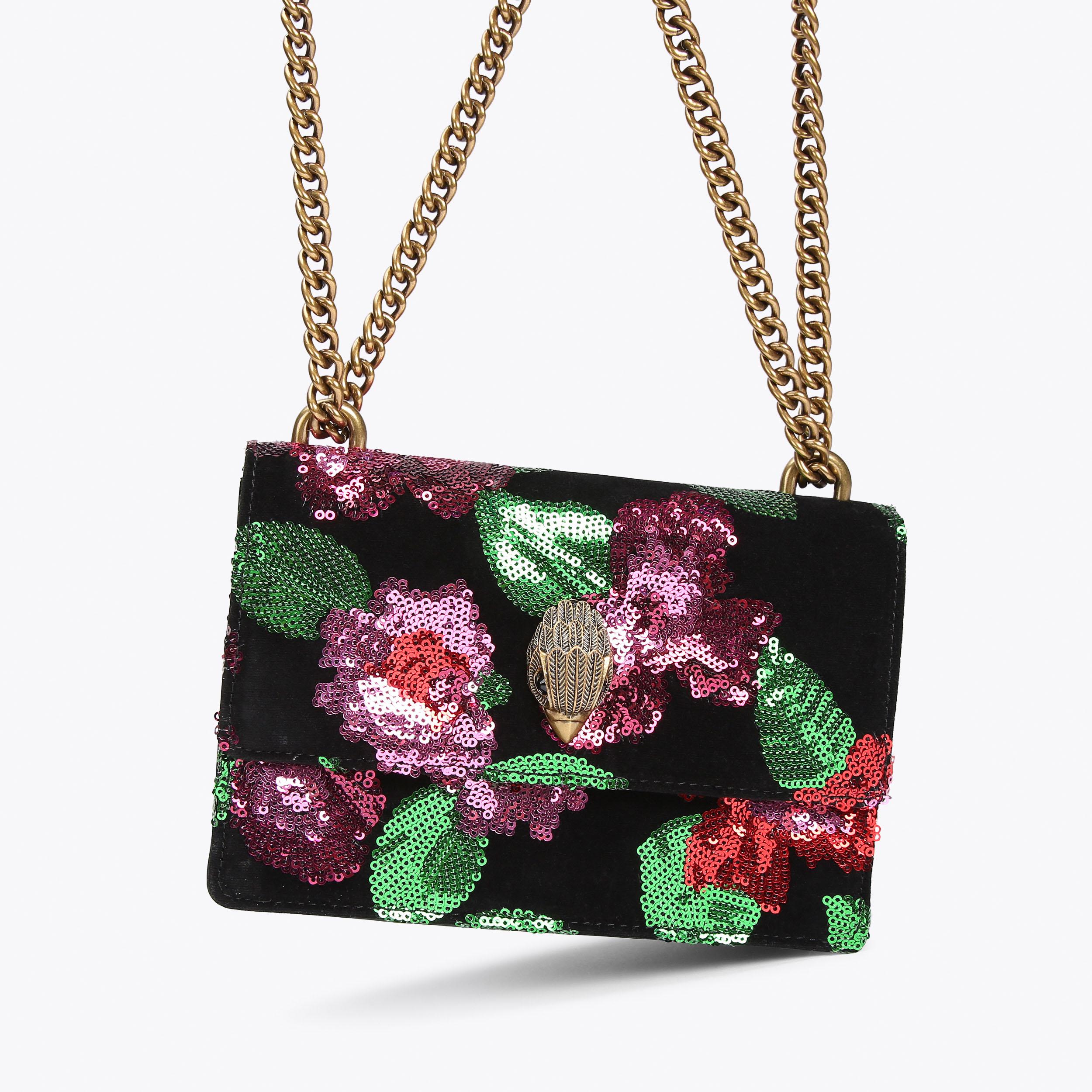 SHOREDITCH SM CROSS BODY Sequin Rose Cross Body Bag by KURT GEIGER LONDON