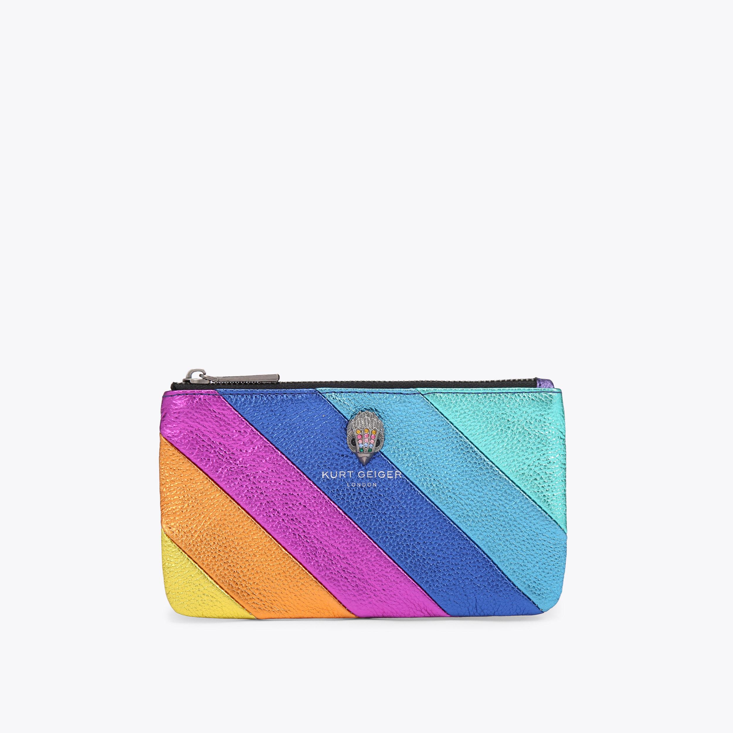 EAGLE POUCH GIFT SET Multi Colour Stripe Leather Pouch Gift Set by KURT ...