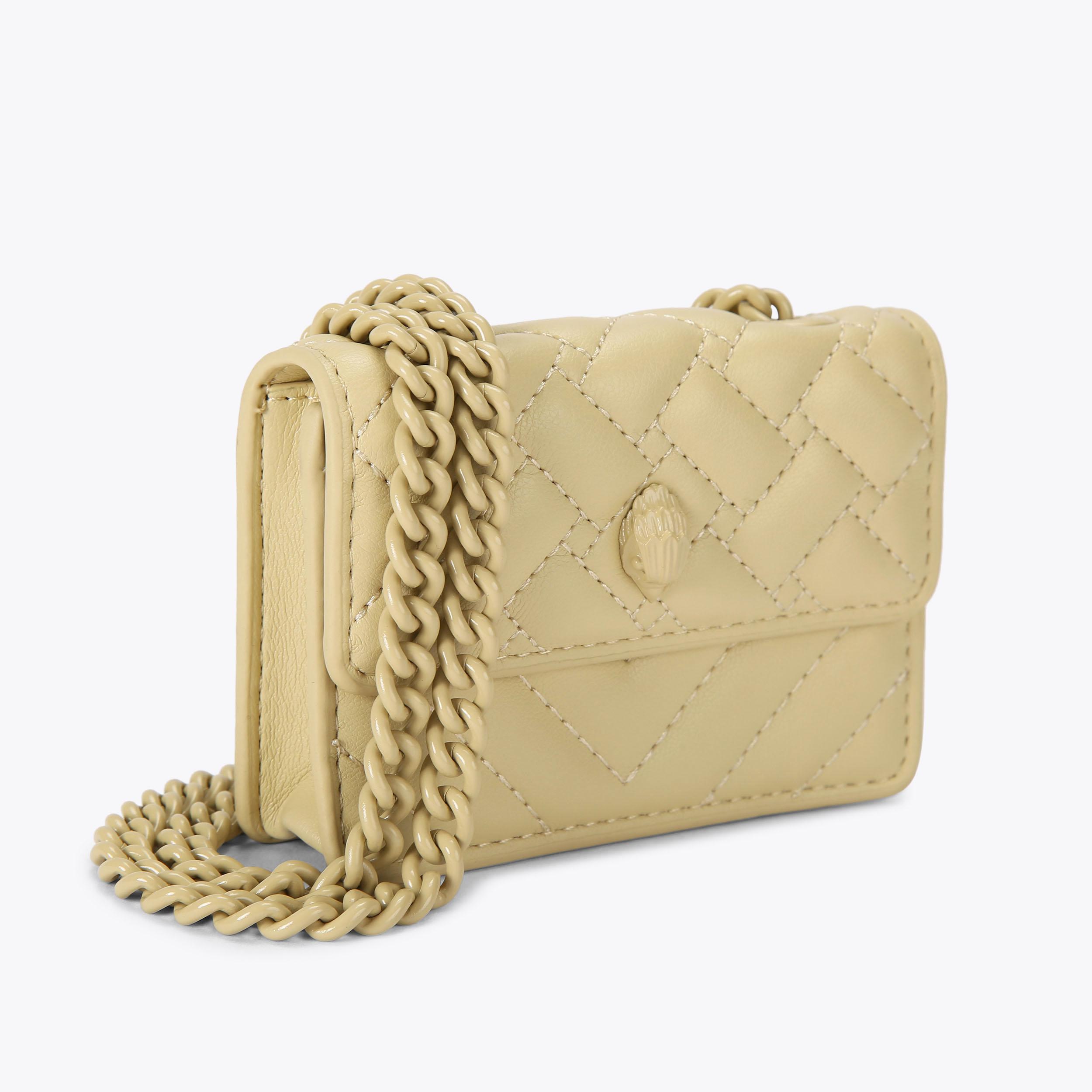 MICRO KENSINGTON Cream Cross Body Bag by KURT GEIGER LONDON