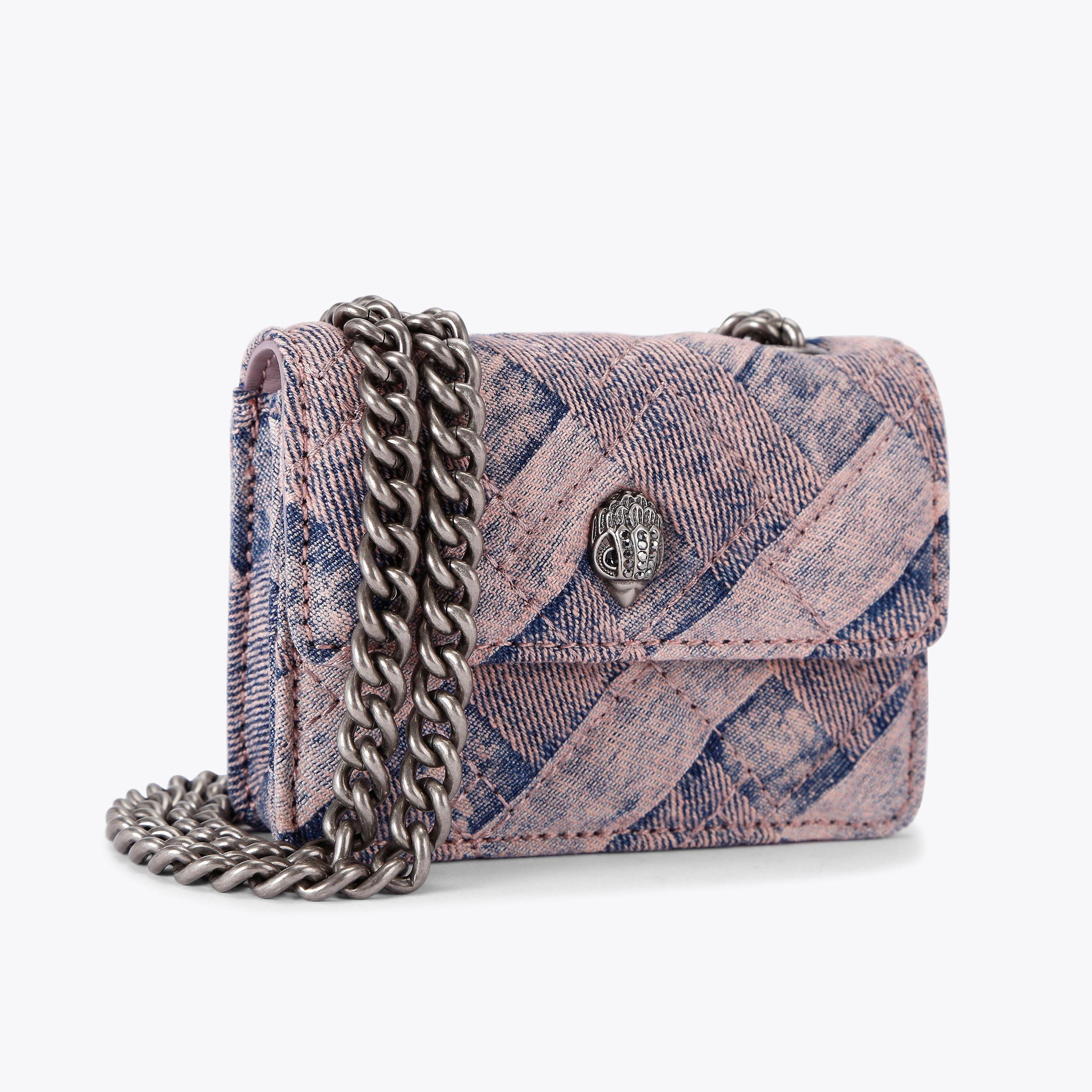 MICRO KENSINGTON Pink Denim Mini Bag by KURT GEIGER LONDON