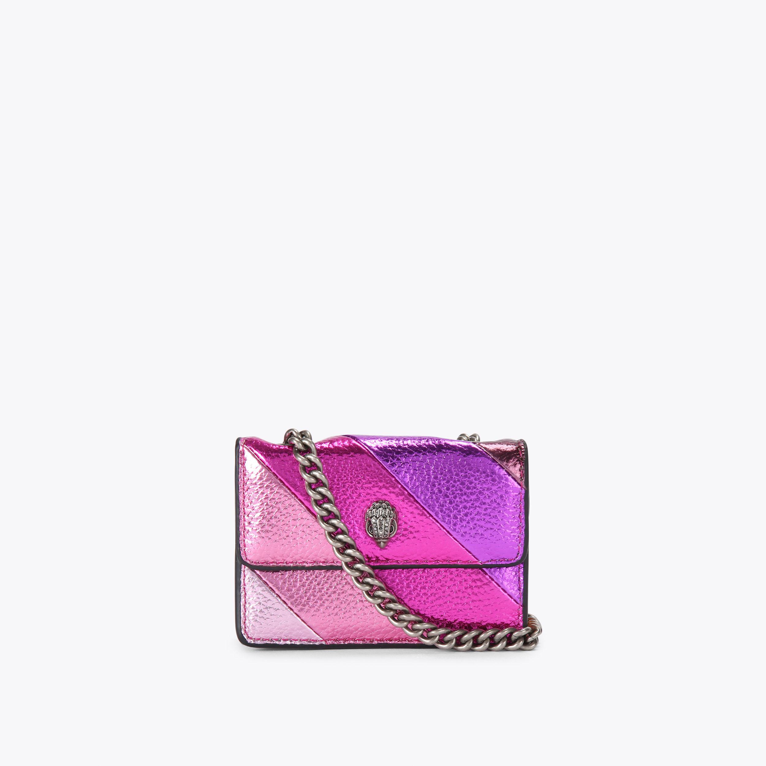 MICRO KENSINGTON Pink Stripe Cross Body by KURT GEIGER LONDON
