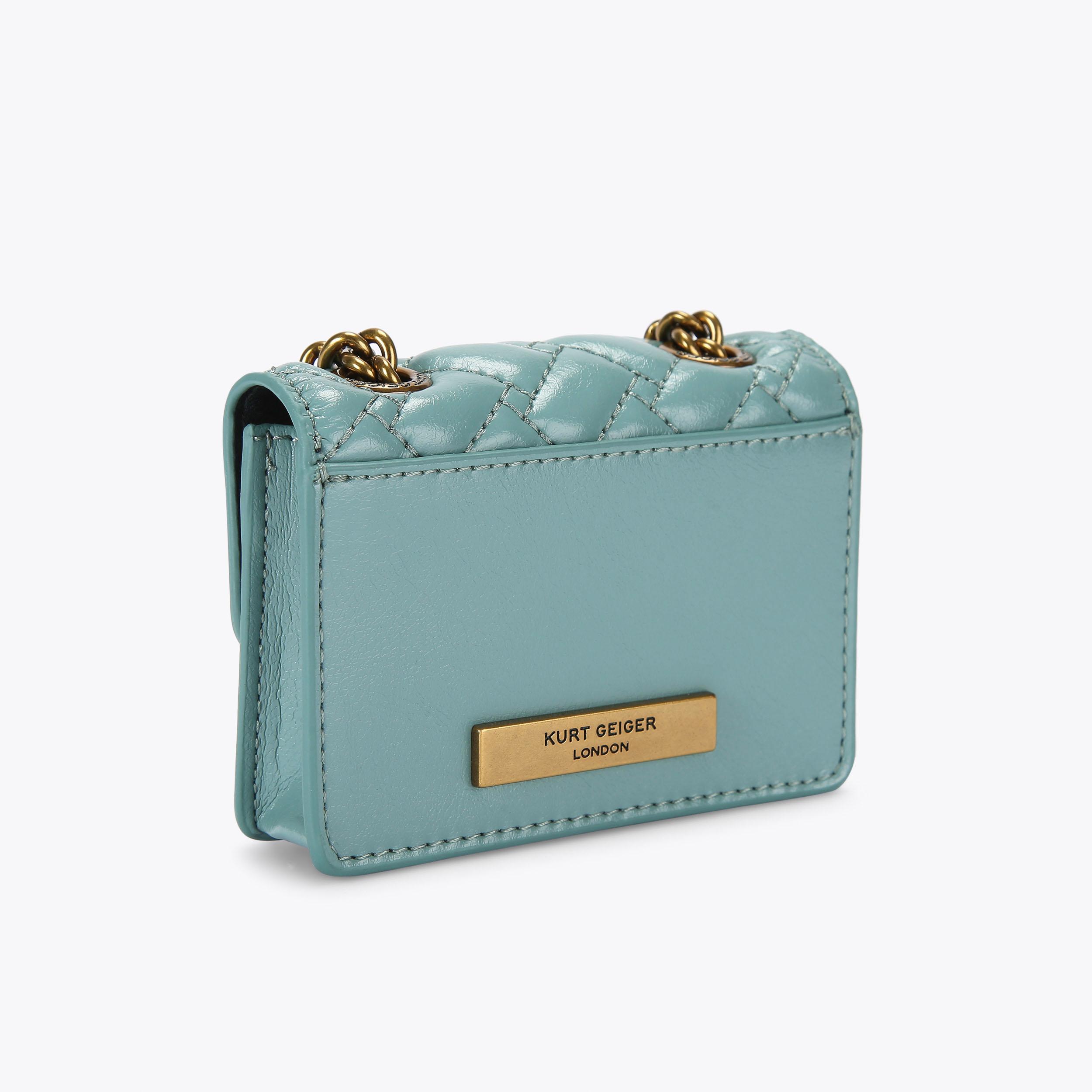 MICRO KENSINGTON Pale Blue Micro Cross Body by KURT GEIGER LONDON