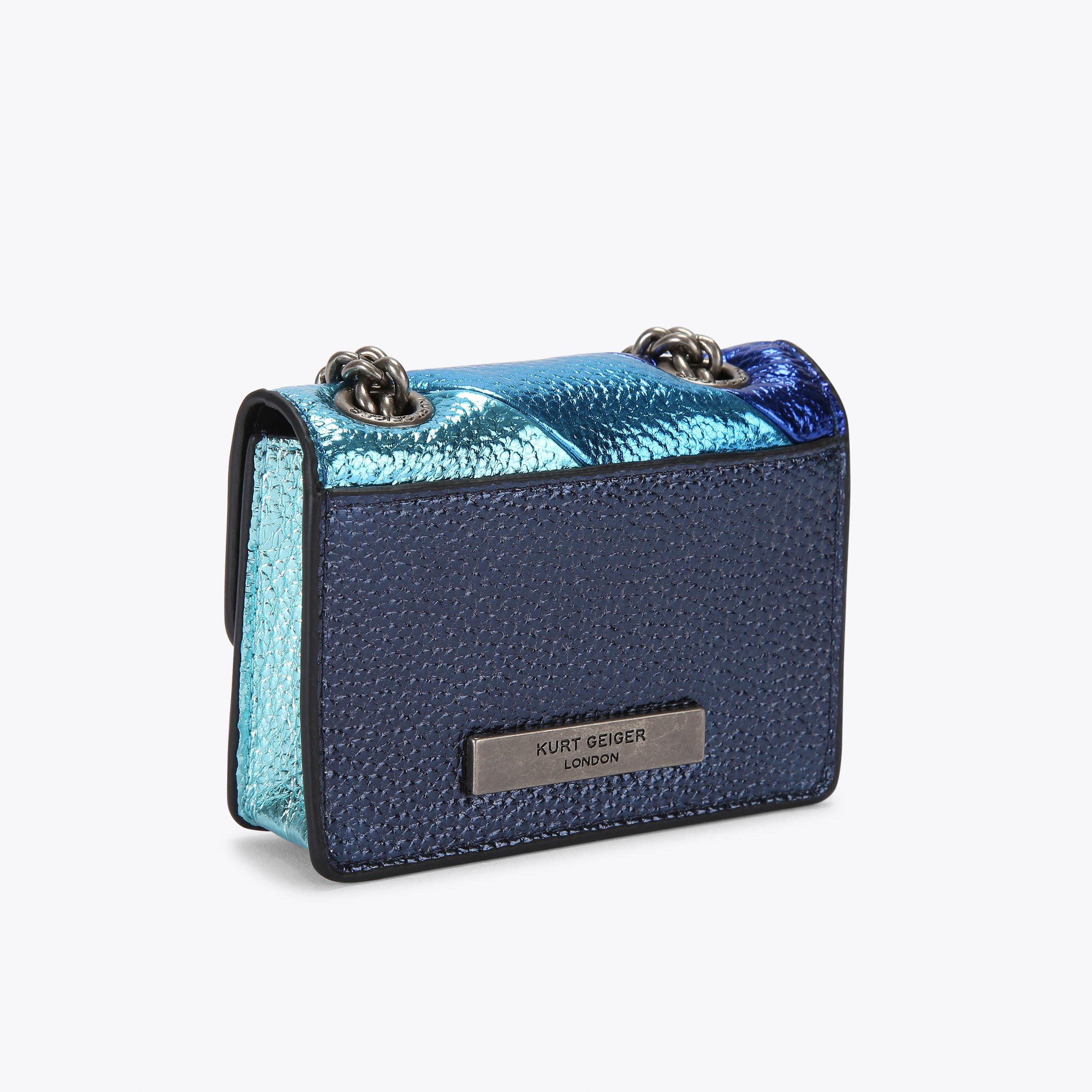 MICRO KENSINGTON Blue Micro Cross Body by KURT GEIGER LONDON