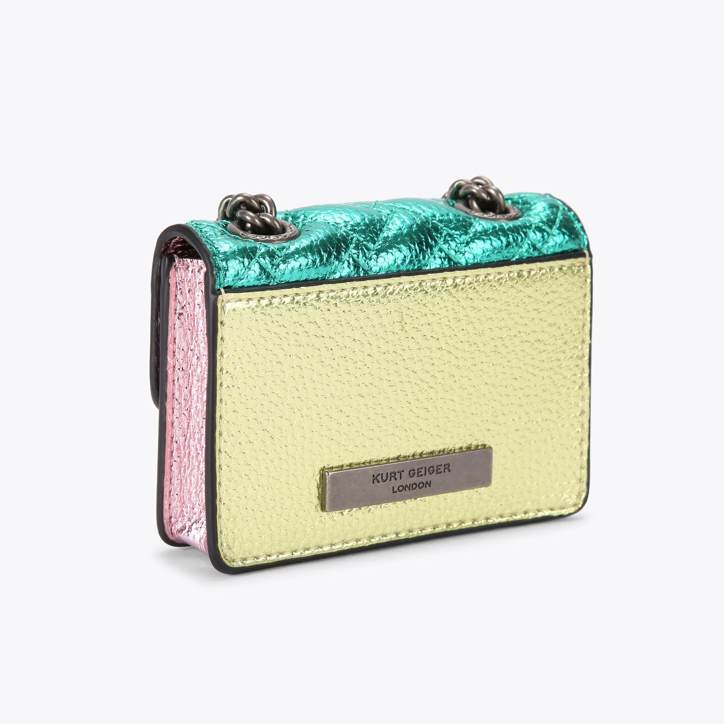 MICRO KENSINGTON Metallic Cross Body Purse by KURT GEIGER LONDON