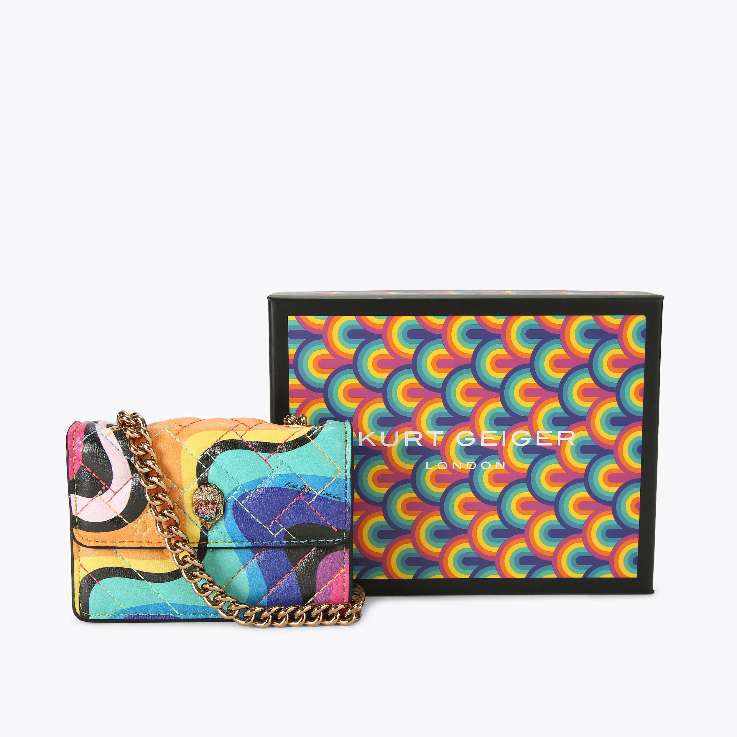MICRO KENSINGTON Swirl Rainbow Cross Body Purse by KURT GEIGER LONDON