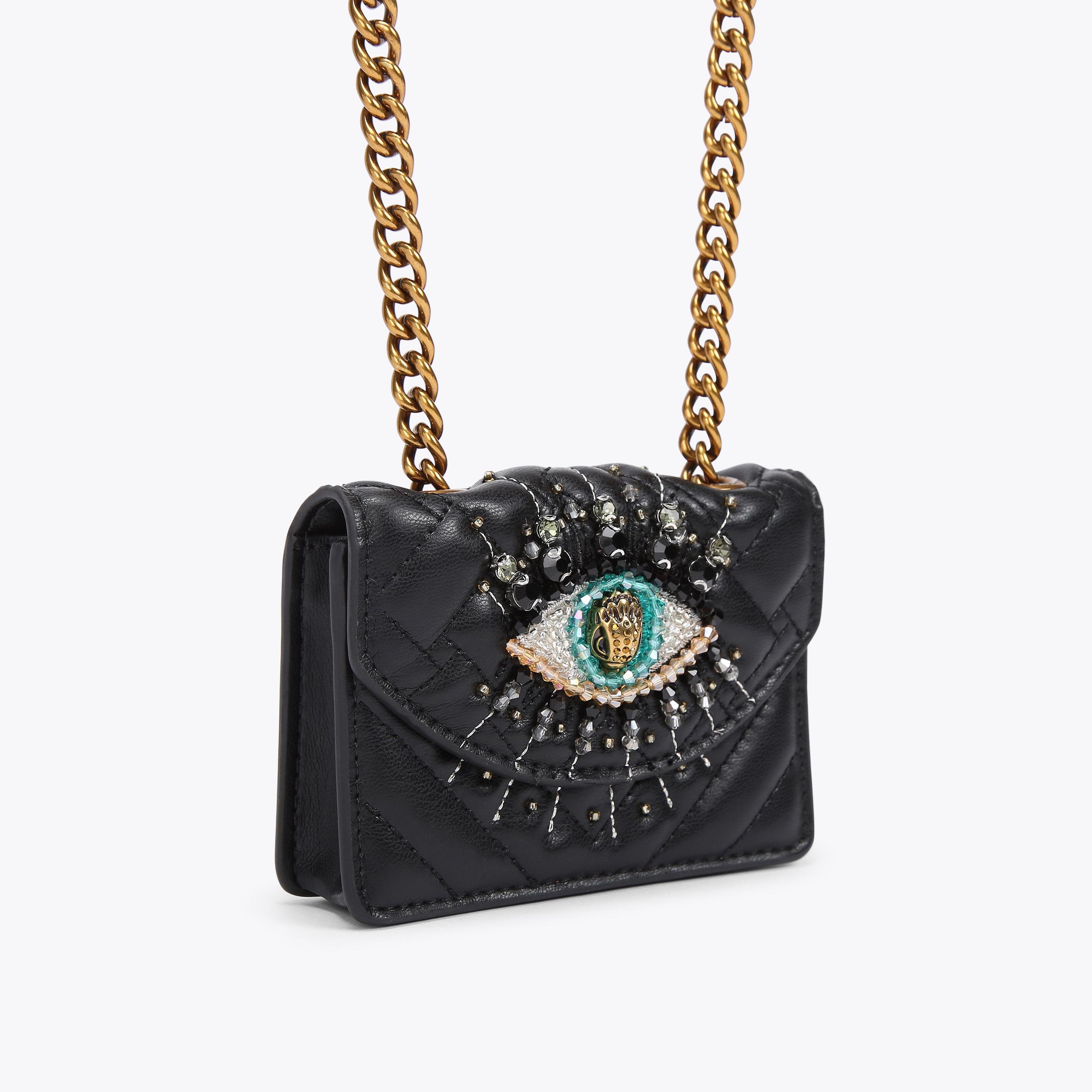 MICRO KENSINGTON EYE Black Micro Eye Cross Body by KURT GEIGER LONDON
