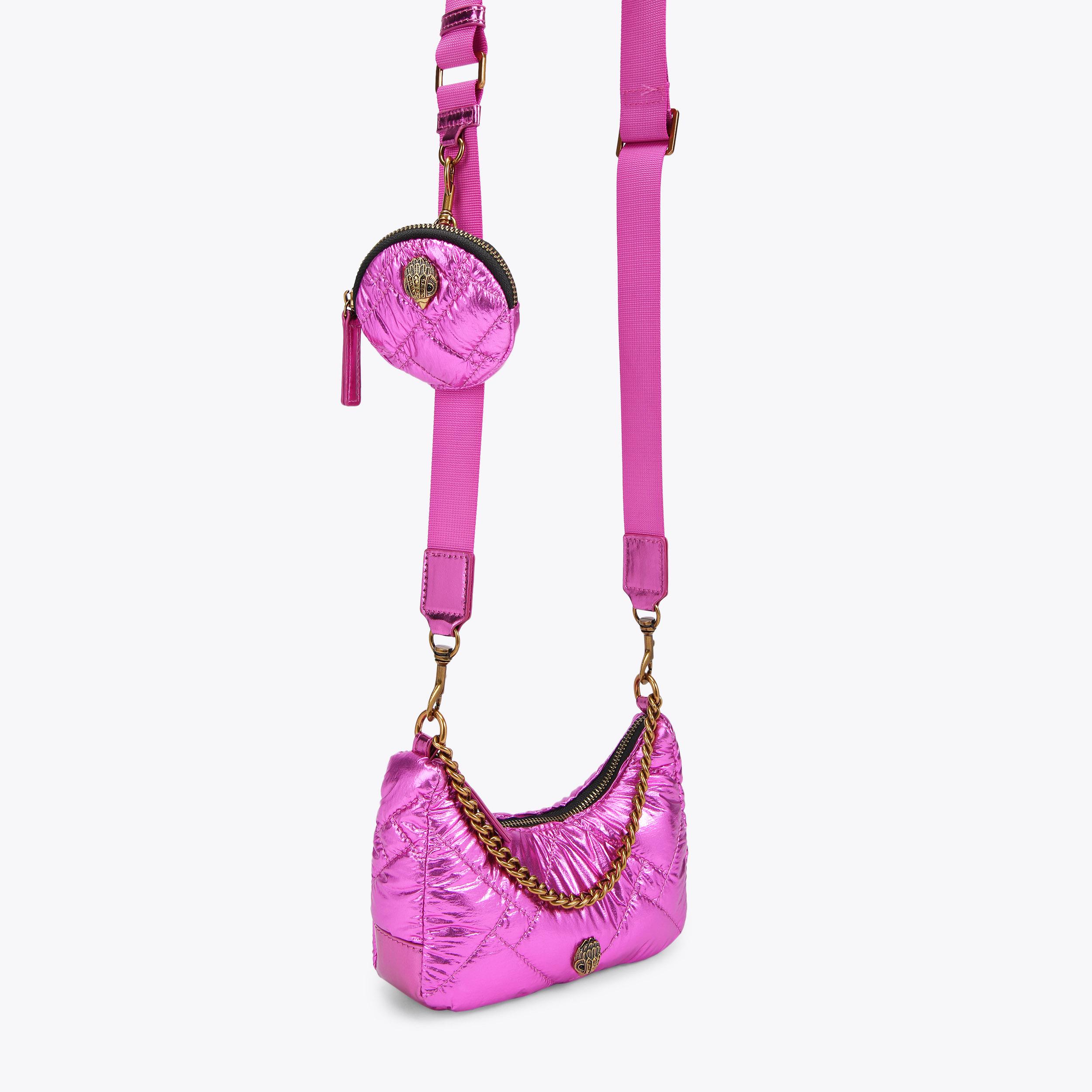 NYLON SM MULTI XBODY Pink Metallic Cross Body Pink by KURT NYLON SM MULTI XBODY Pink Metallic Cross Body Pink by KURT