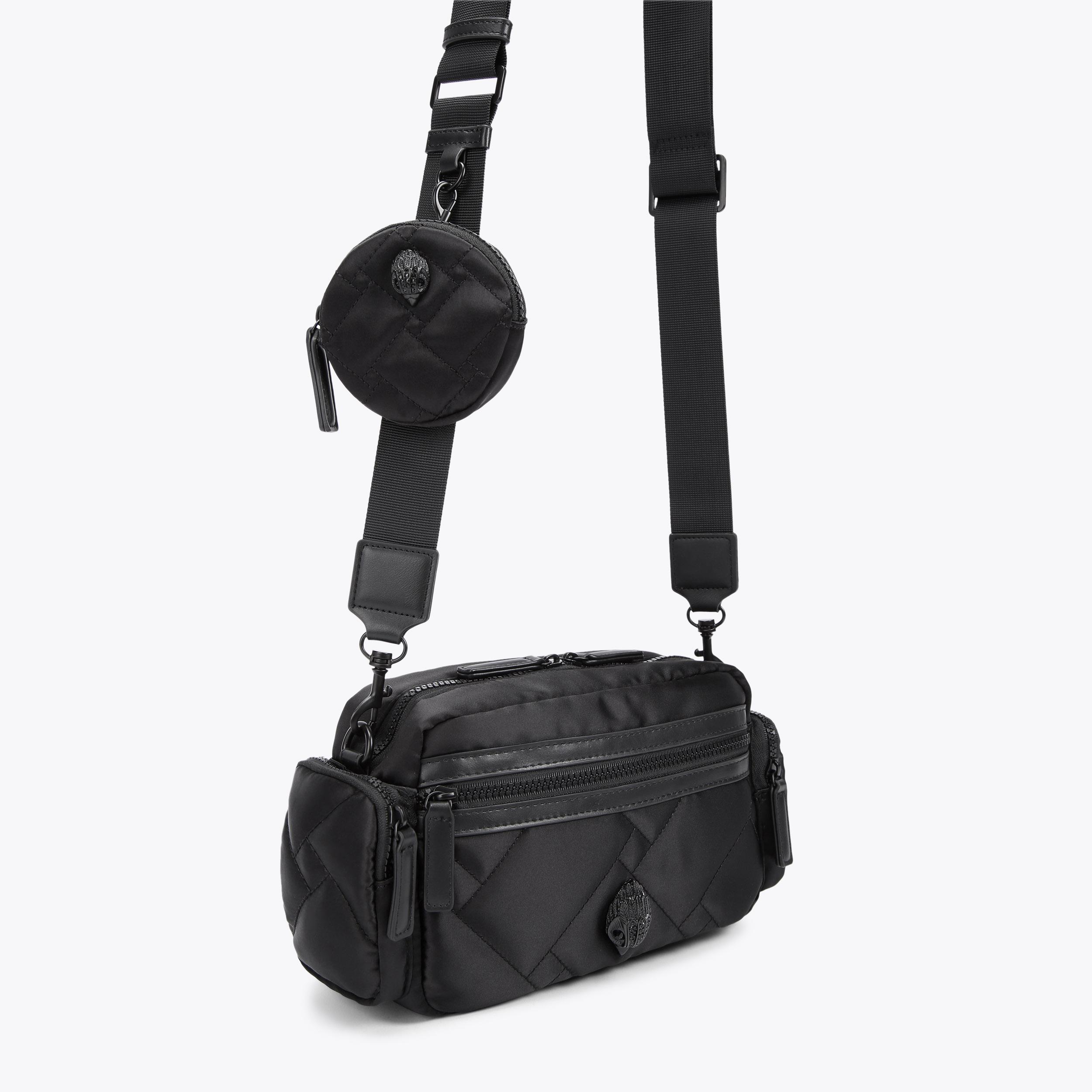 RECYCLED MULTI CAMERA BAG Black Nylon Recycled Camera Purse by KURT ...
