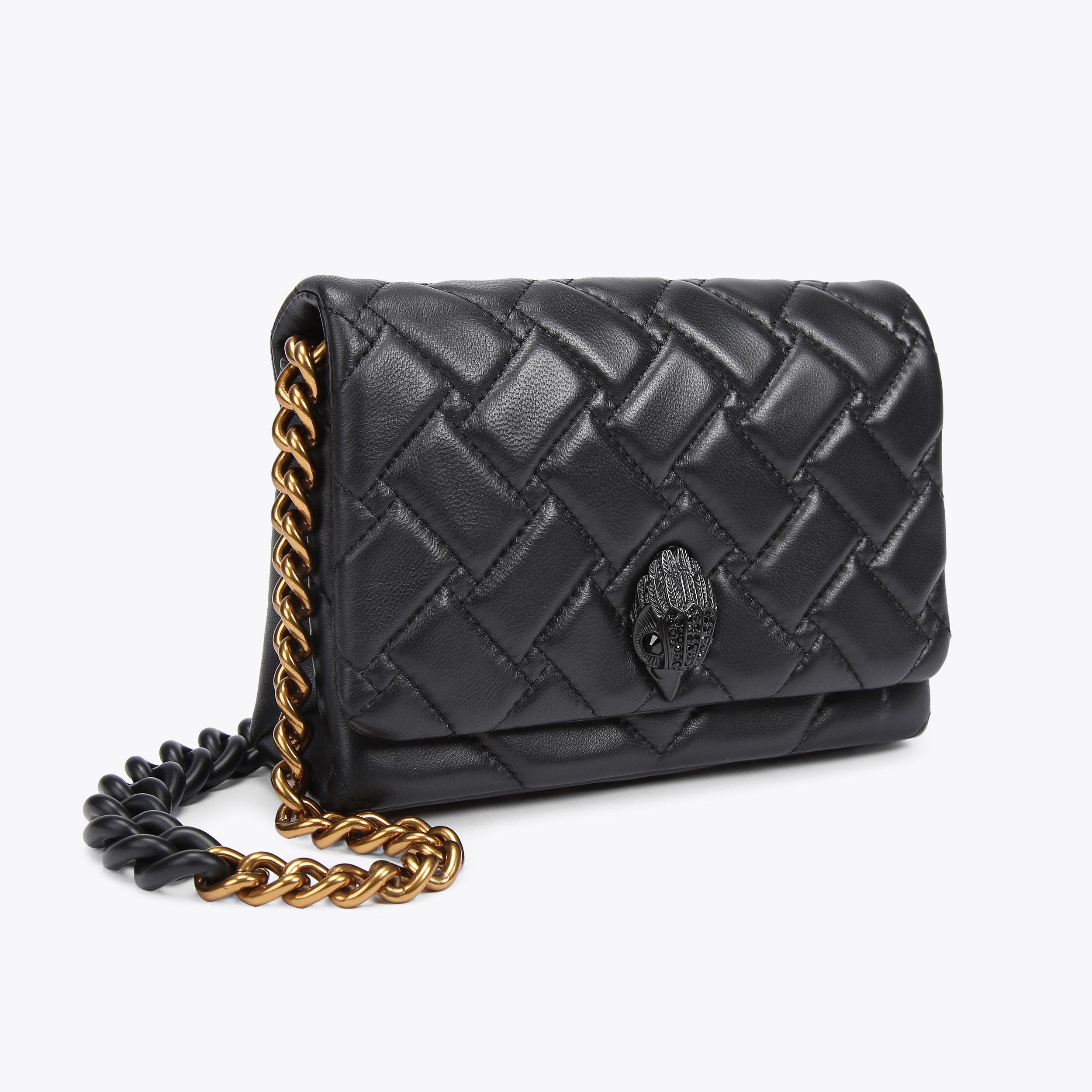 Mini Kensington Kurt Black Quilted Kurt Cross Body Purse By Kurt Geiger