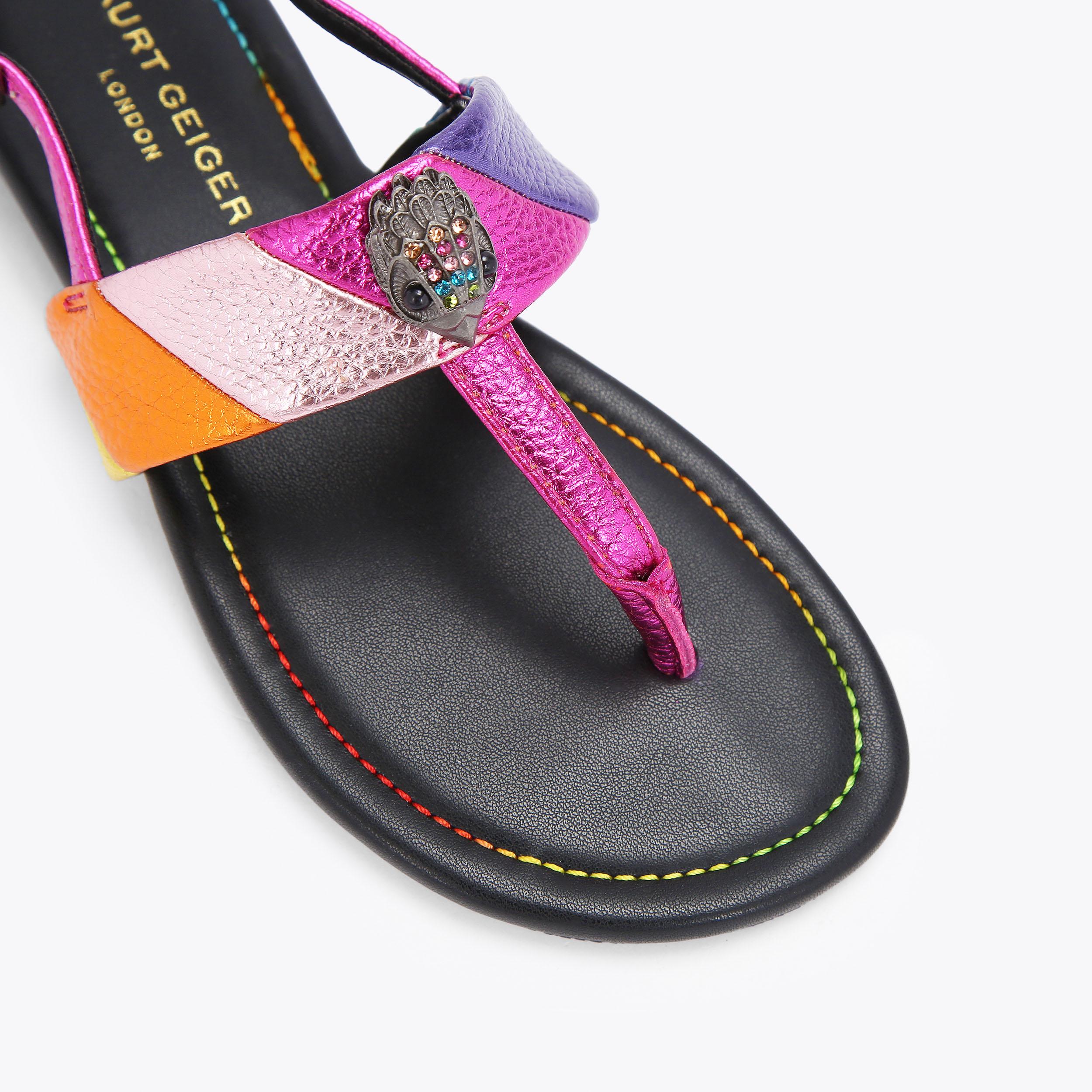 MINI KENSINGTON T SANDAL Rainbow Sandals by KURT GEIGER LONDON